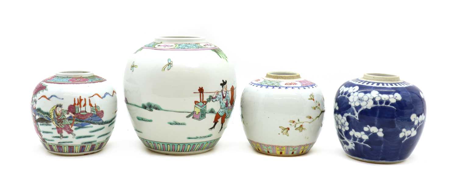 Lot 182 - A collection of Chinese jars,