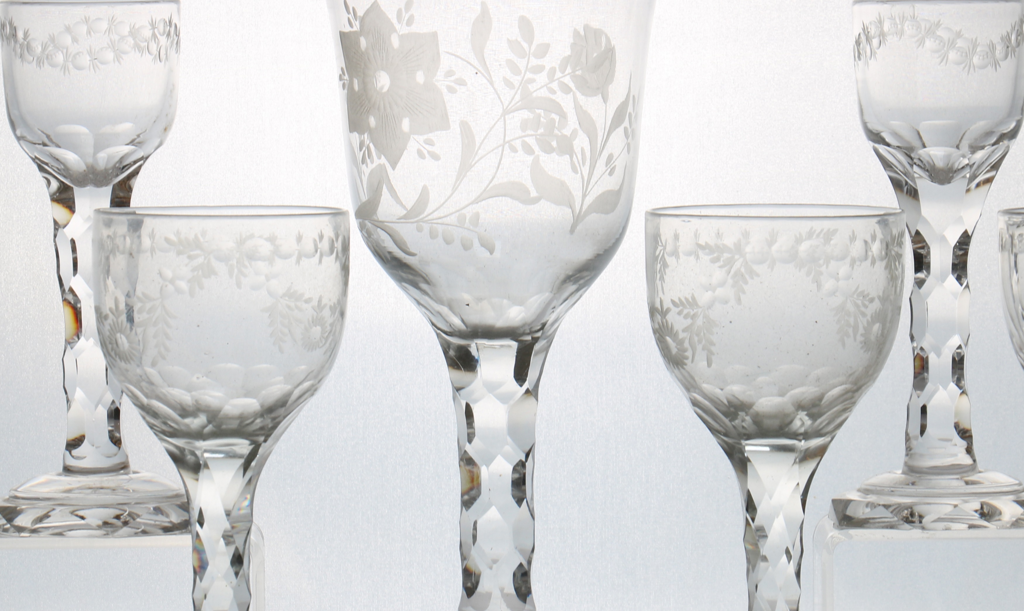 Lot 179 - A group of facet cut drinking glasses