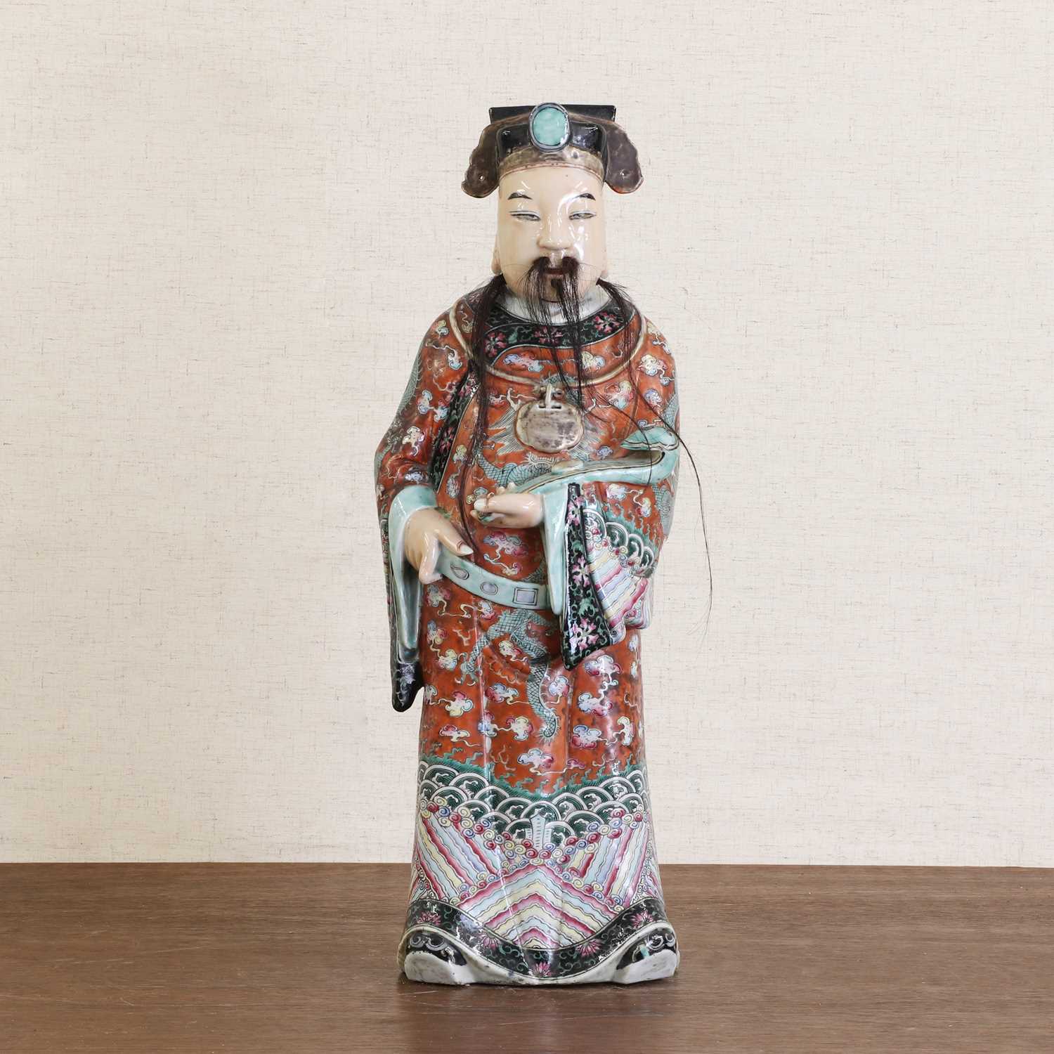 Lot 145 - A Chinese famille rose figure,