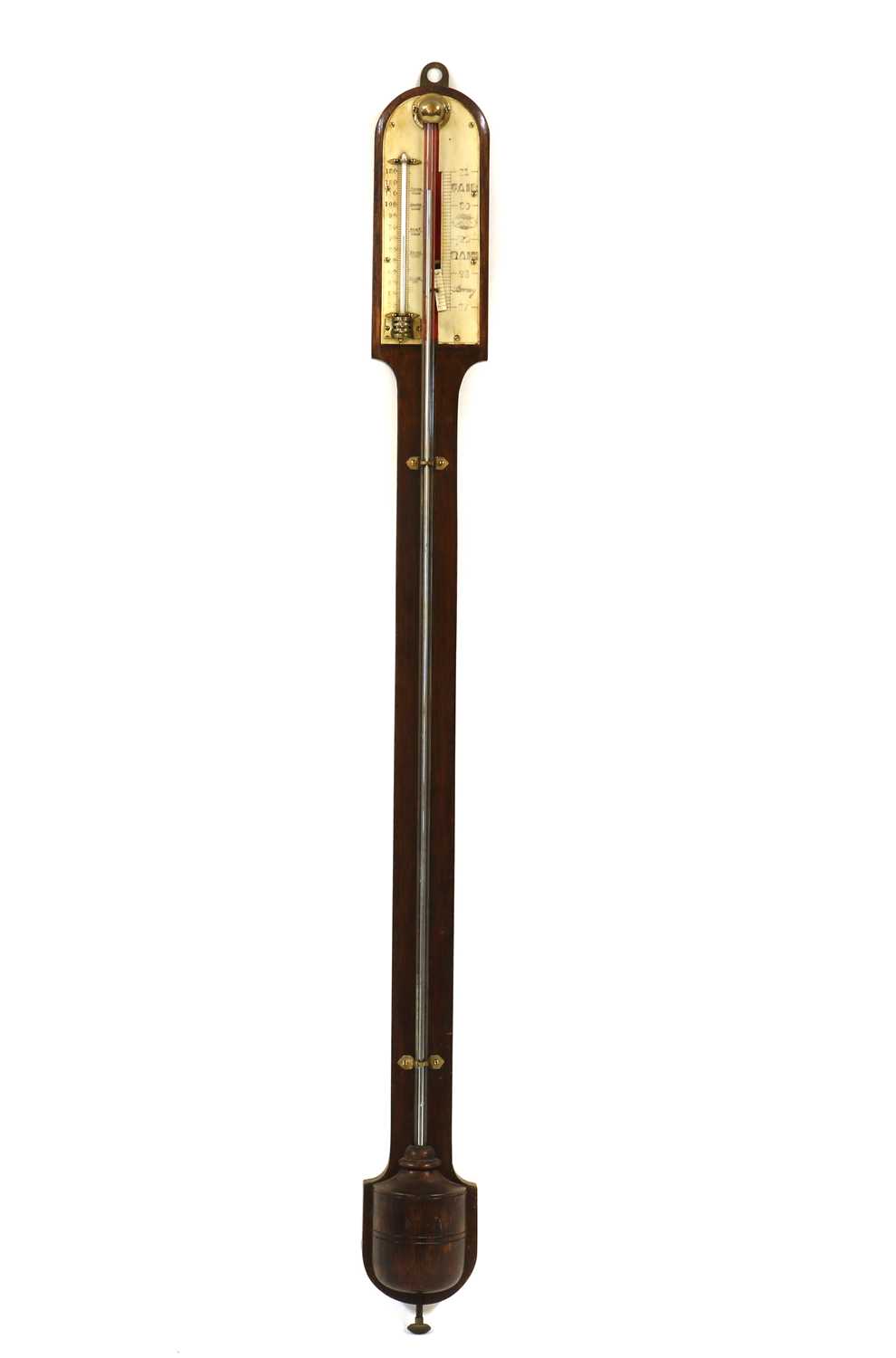 Lot 341 - An oak stick barometer,