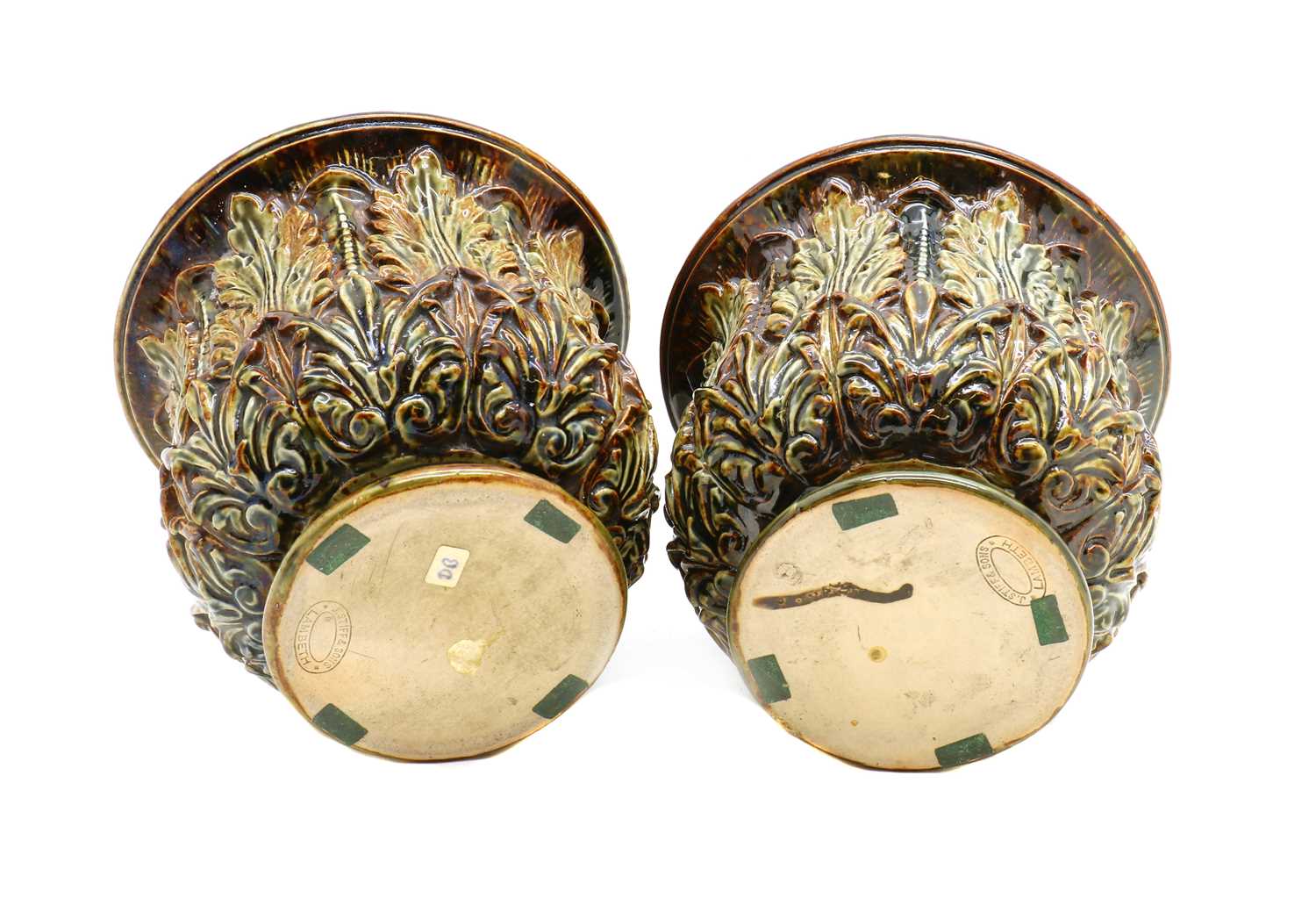 Lot 105 - A pair of J. Stiff and Sons stoneware