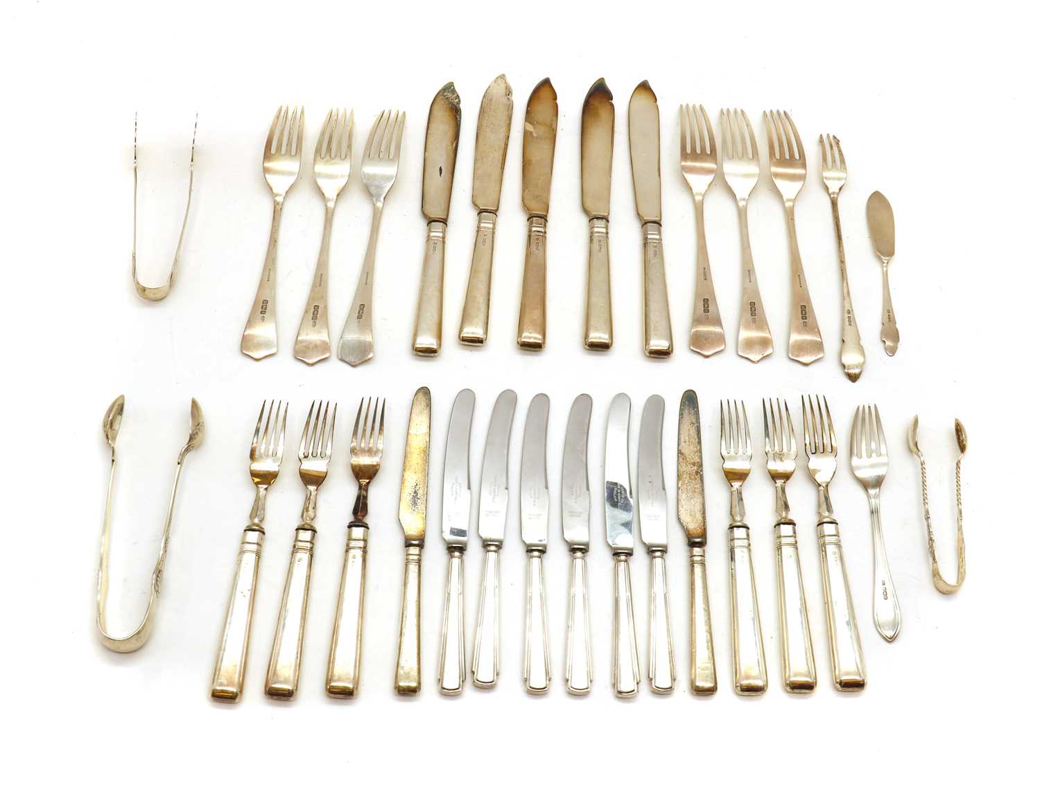 Lot 62 - A group of silver flatware