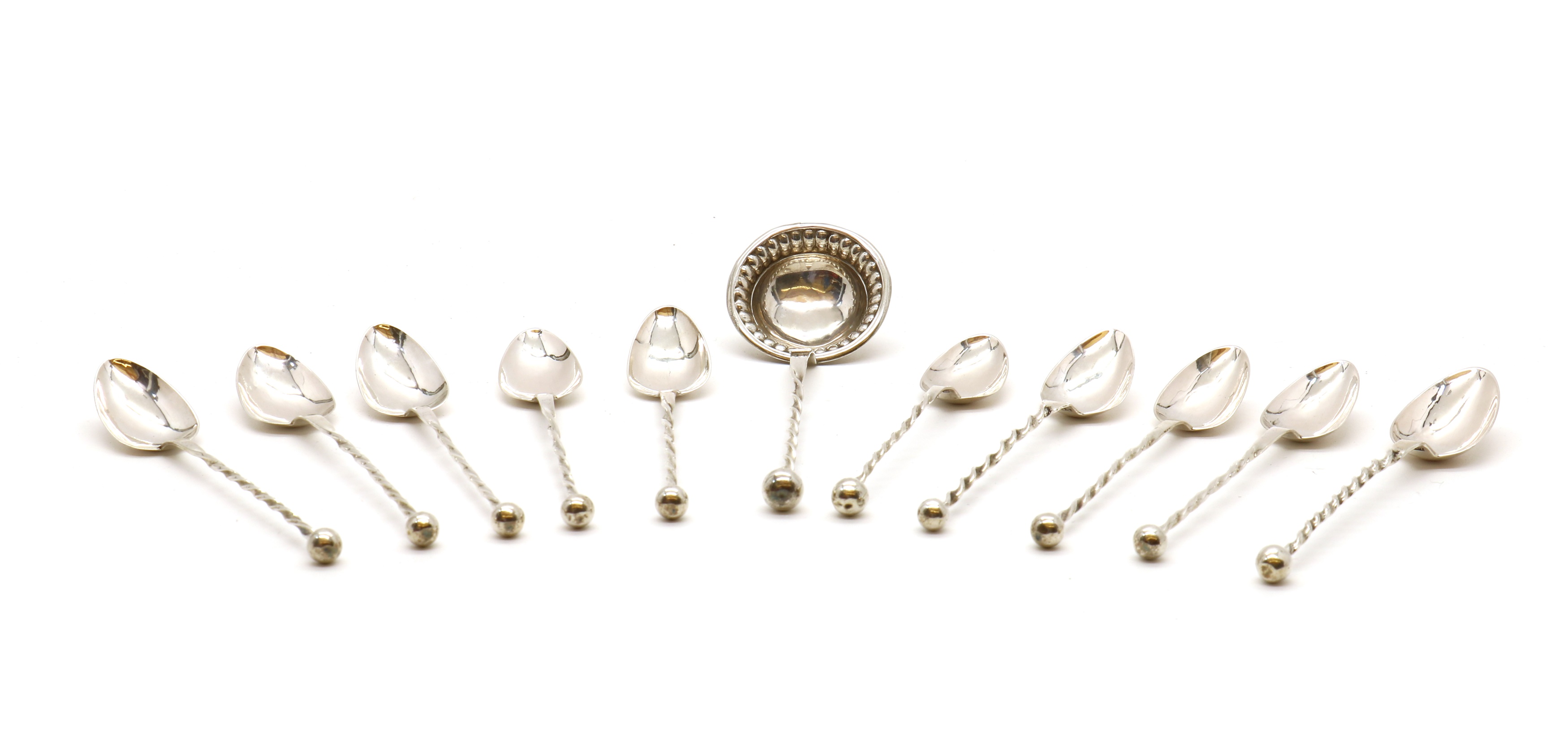 Lot 105 - A group of Norwegian silver spiral twist