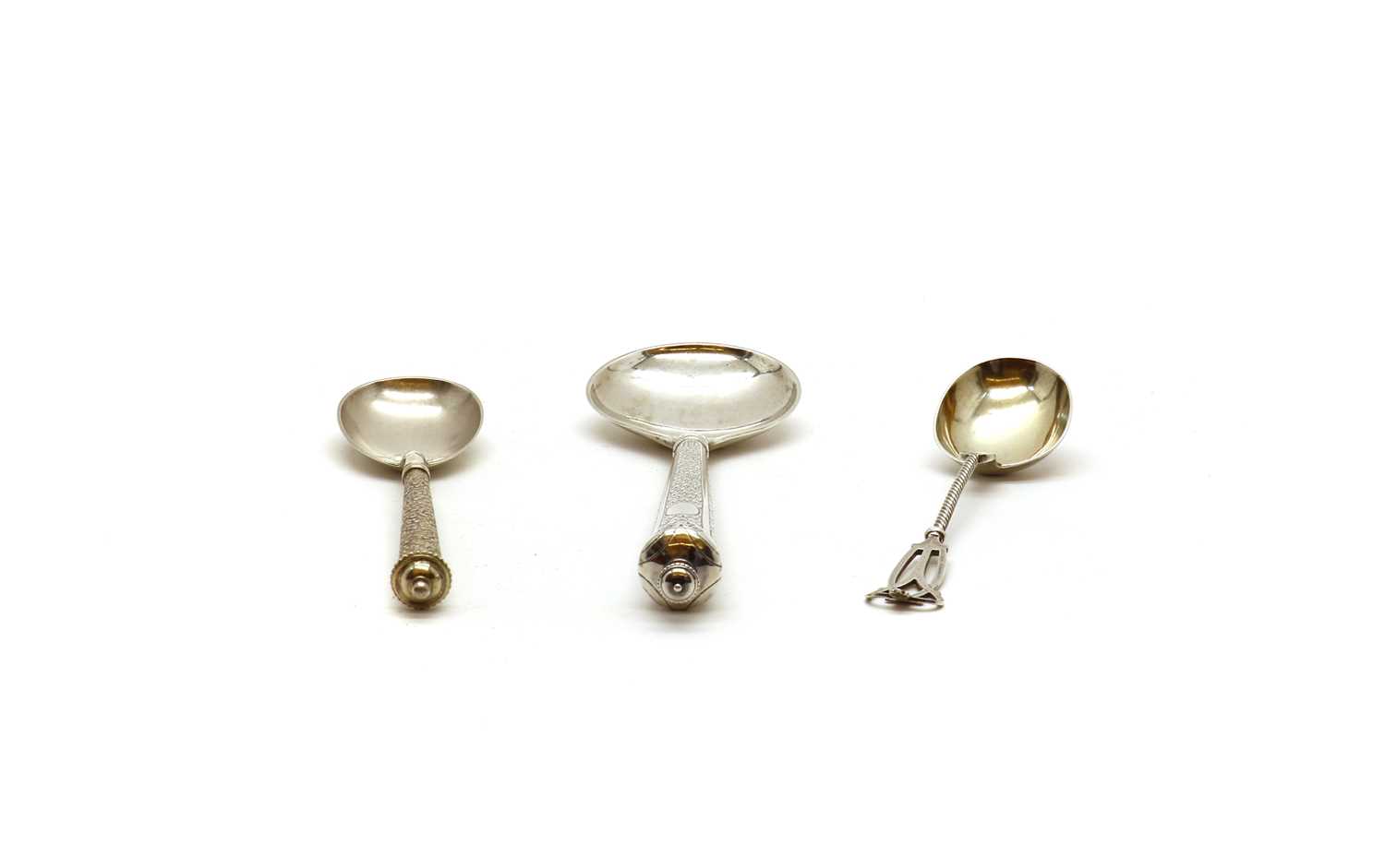 Lot 103 - Three Danish silver spoons,
