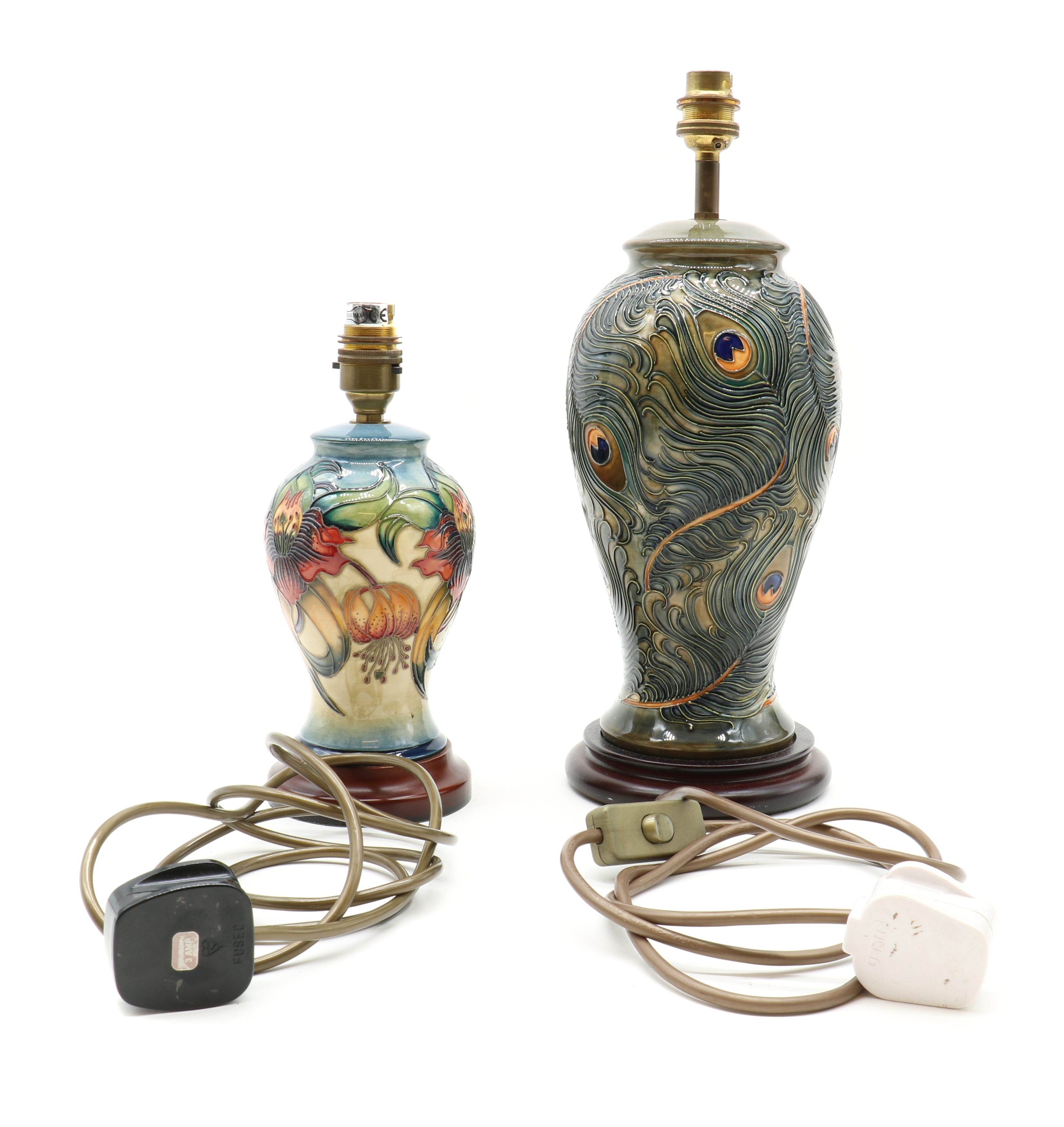 Lot 133 - A Moorcroft pottery lamp base,