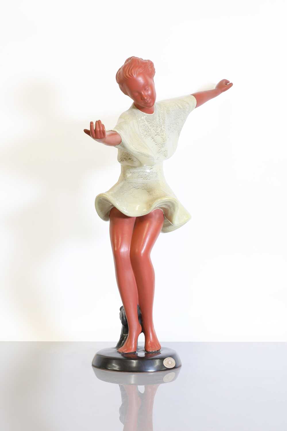 Lot 204 - An Austrian Goldscheider pottery figure,