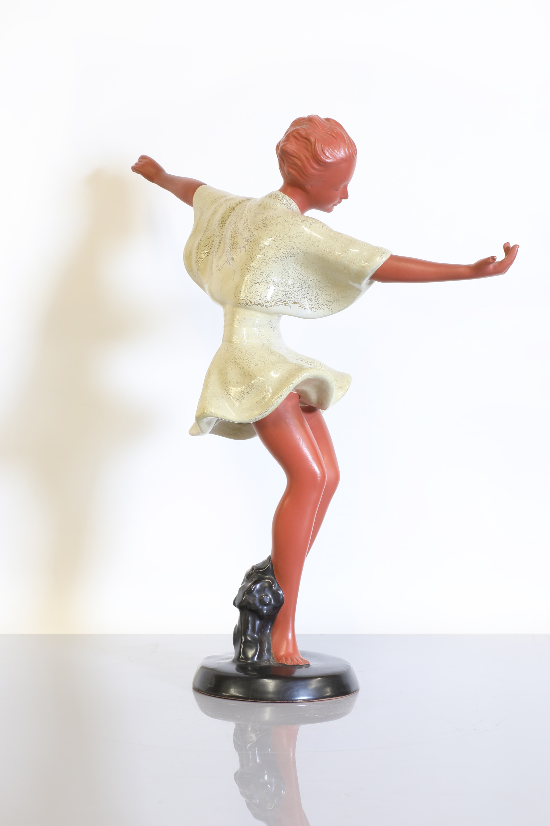 Lot 204 - An Austrian Goldscheider pottery figure,