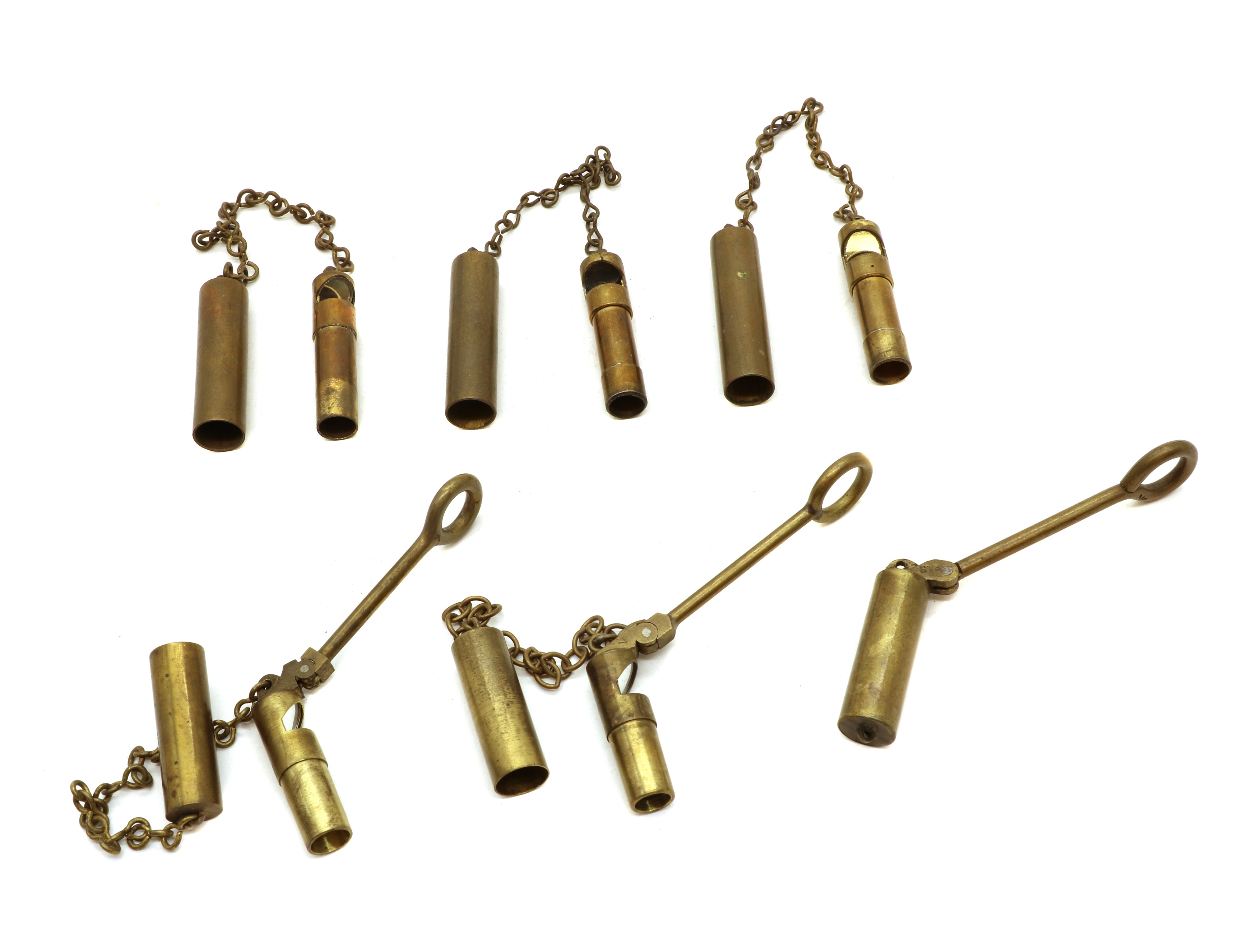Lot 115 - A group of six WWI brass bore inspection