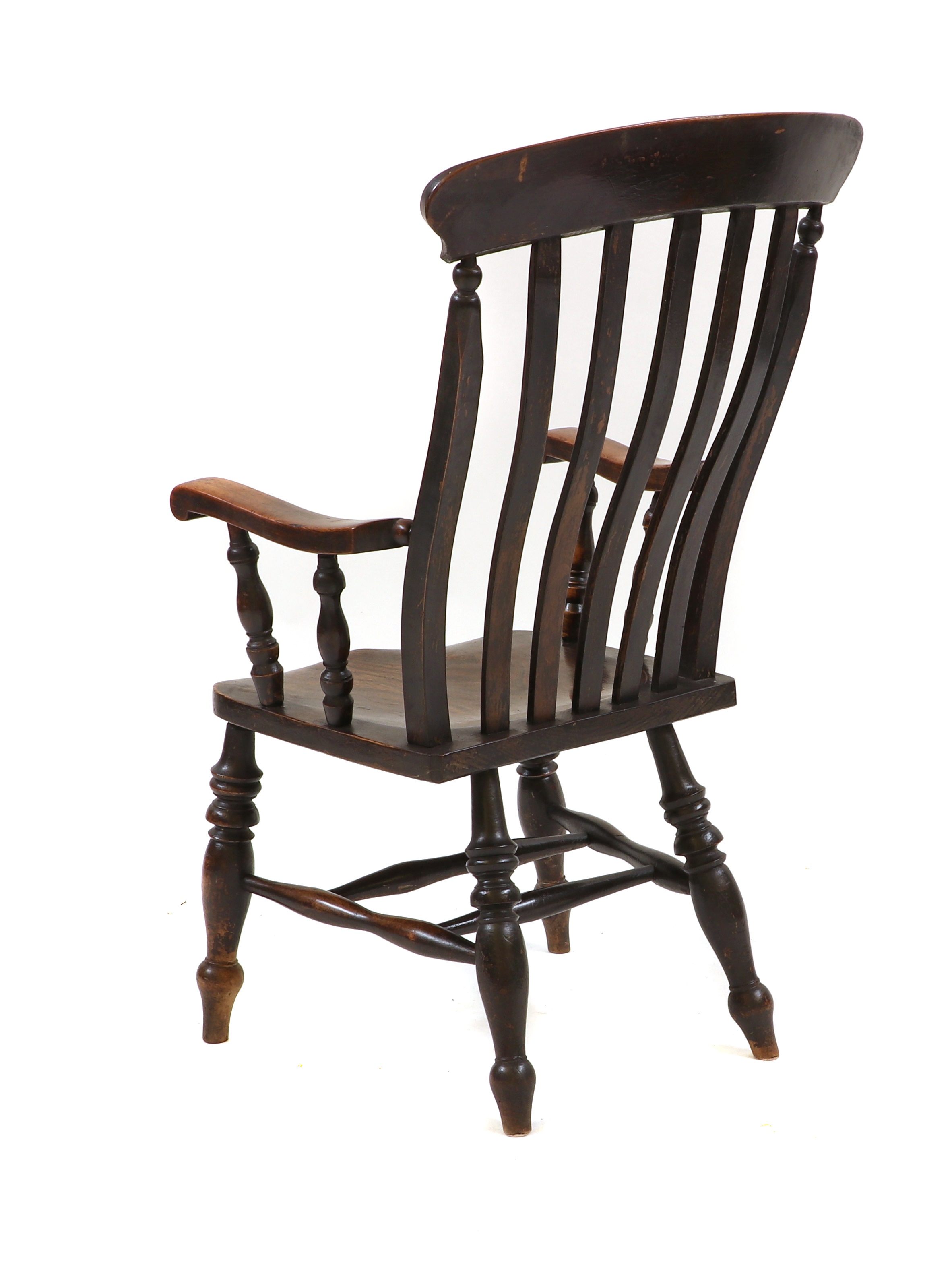 Lot 366 - A beech and elm farmhouse chair