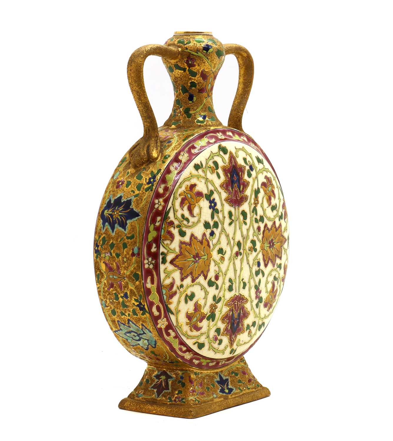 Lot 157 - A Hungarian Fischer pottery twin-handled