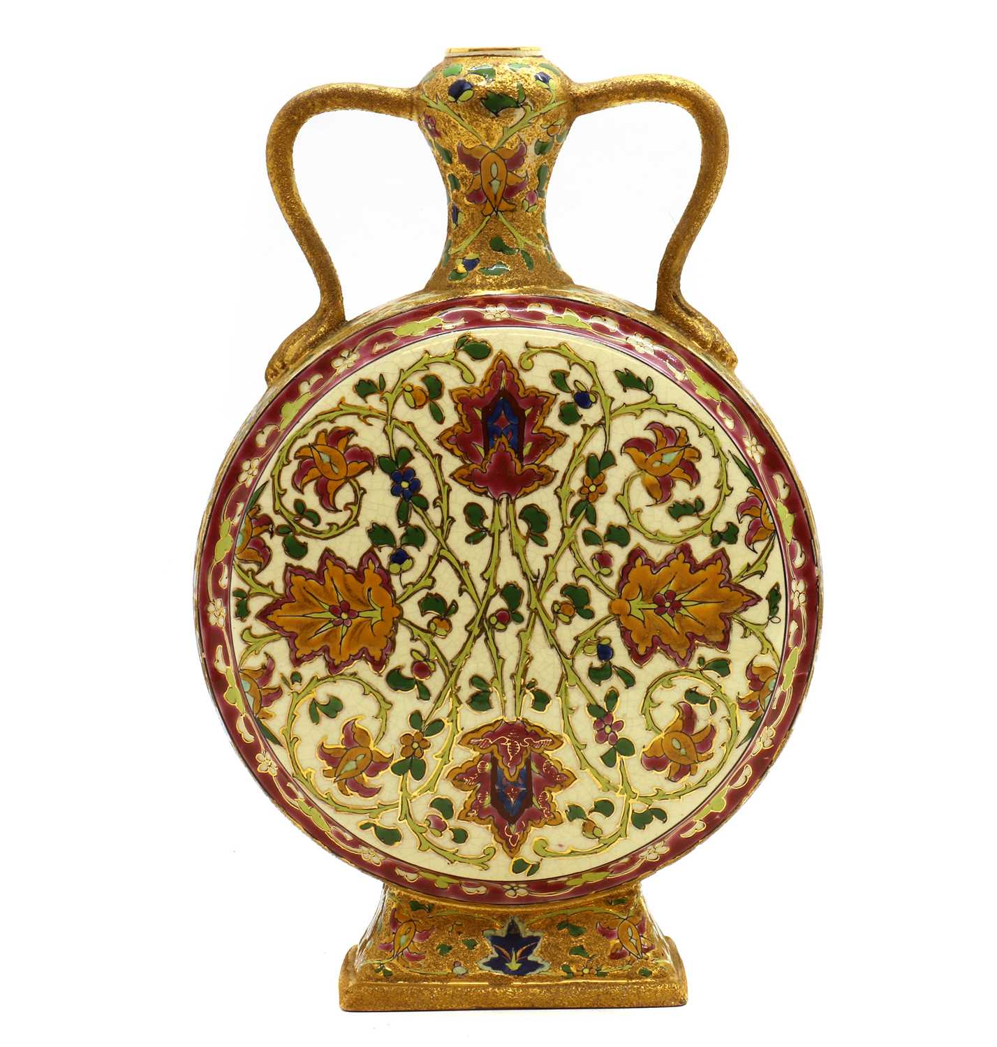 Lot 157 - A Hungarian Fischer pottery twin-handled