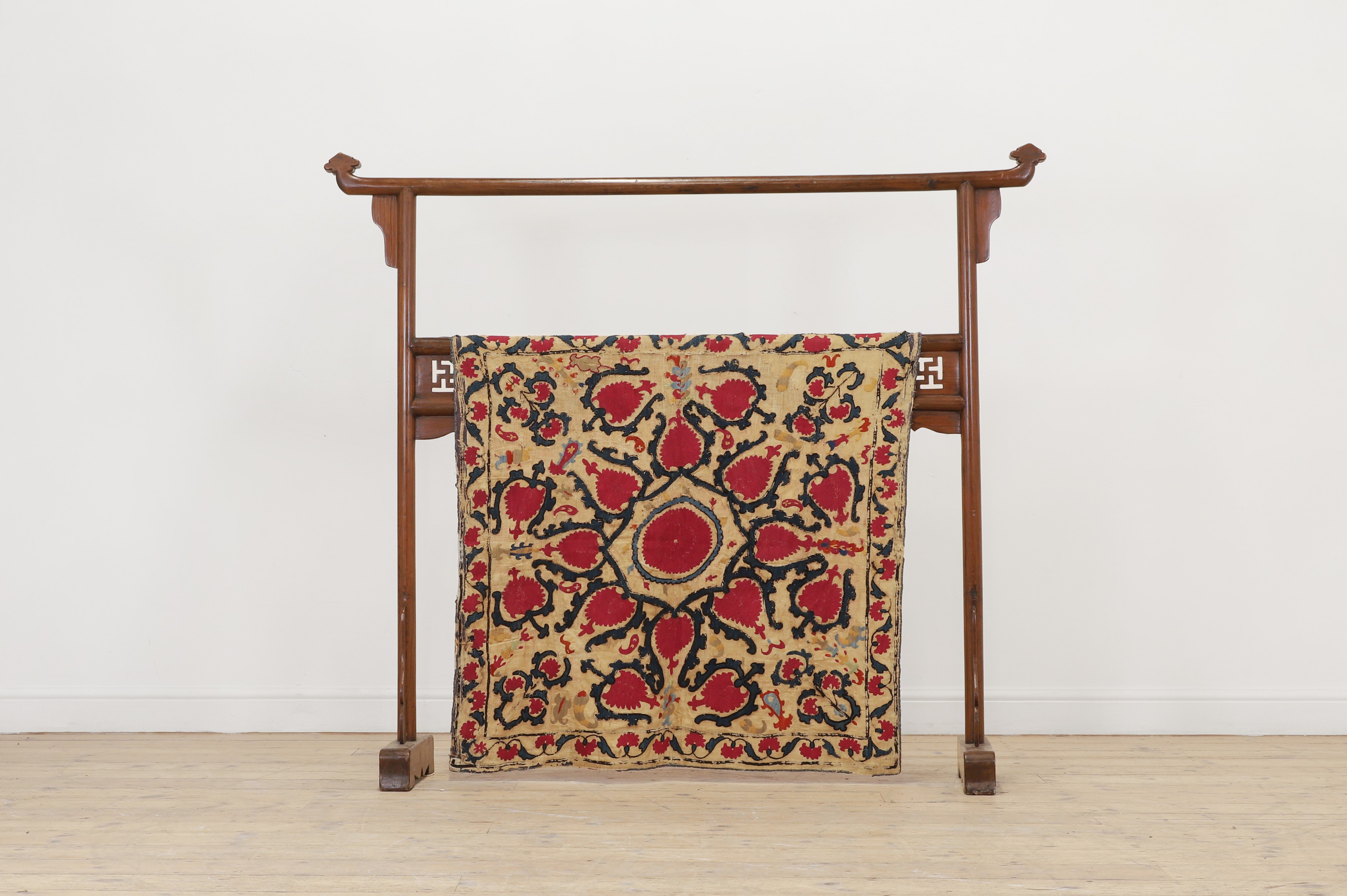 Lot 78 - An embroidered suzani panel,