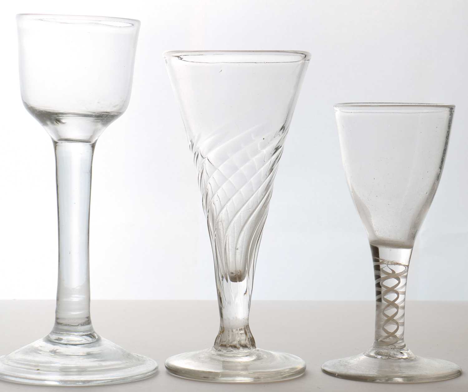 Lot 237 - A group of seven 18th century glasses