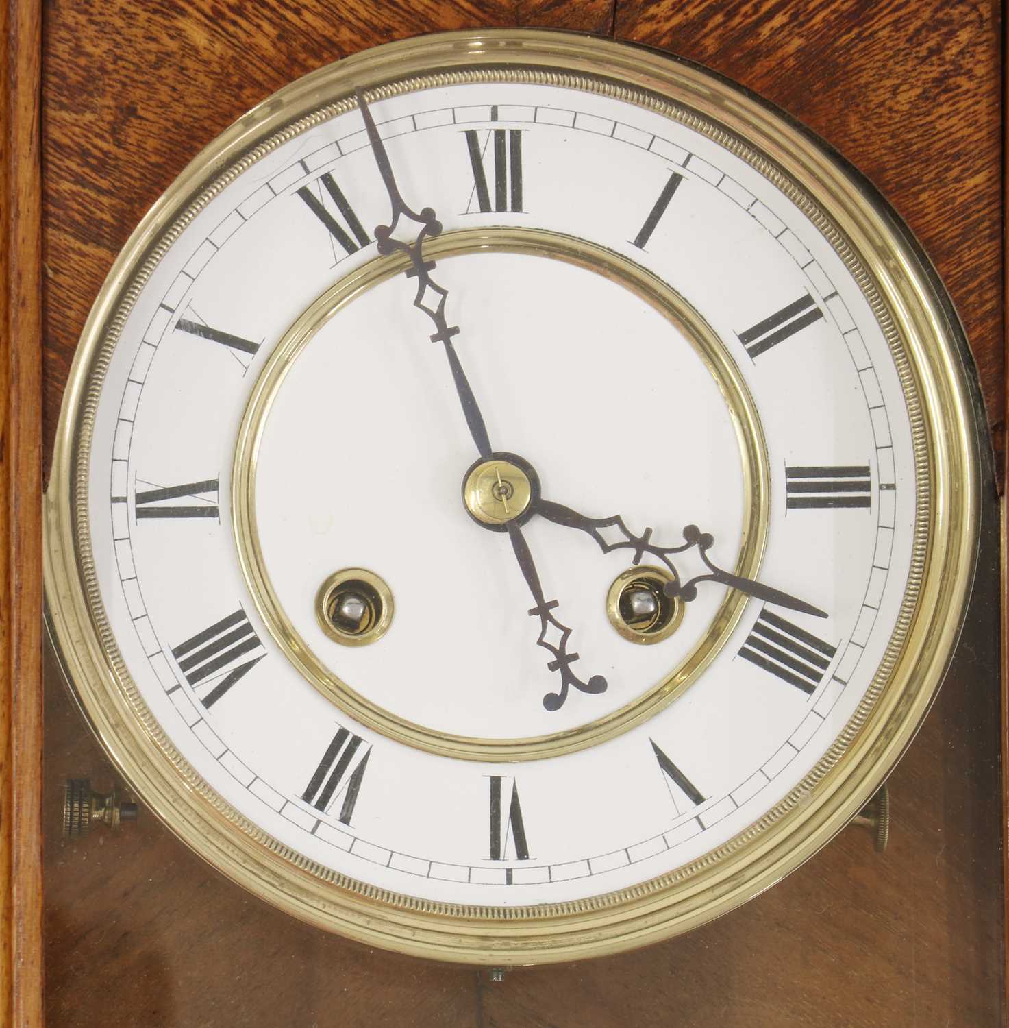 Lot 474 - A Vienna carved wood regulator clock,
