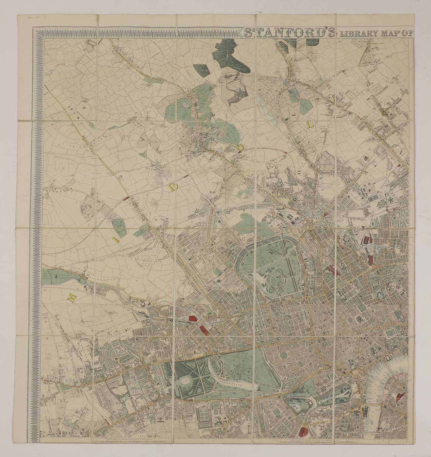 Lot 92 - STANFORD'S Library Map of LONDON and its