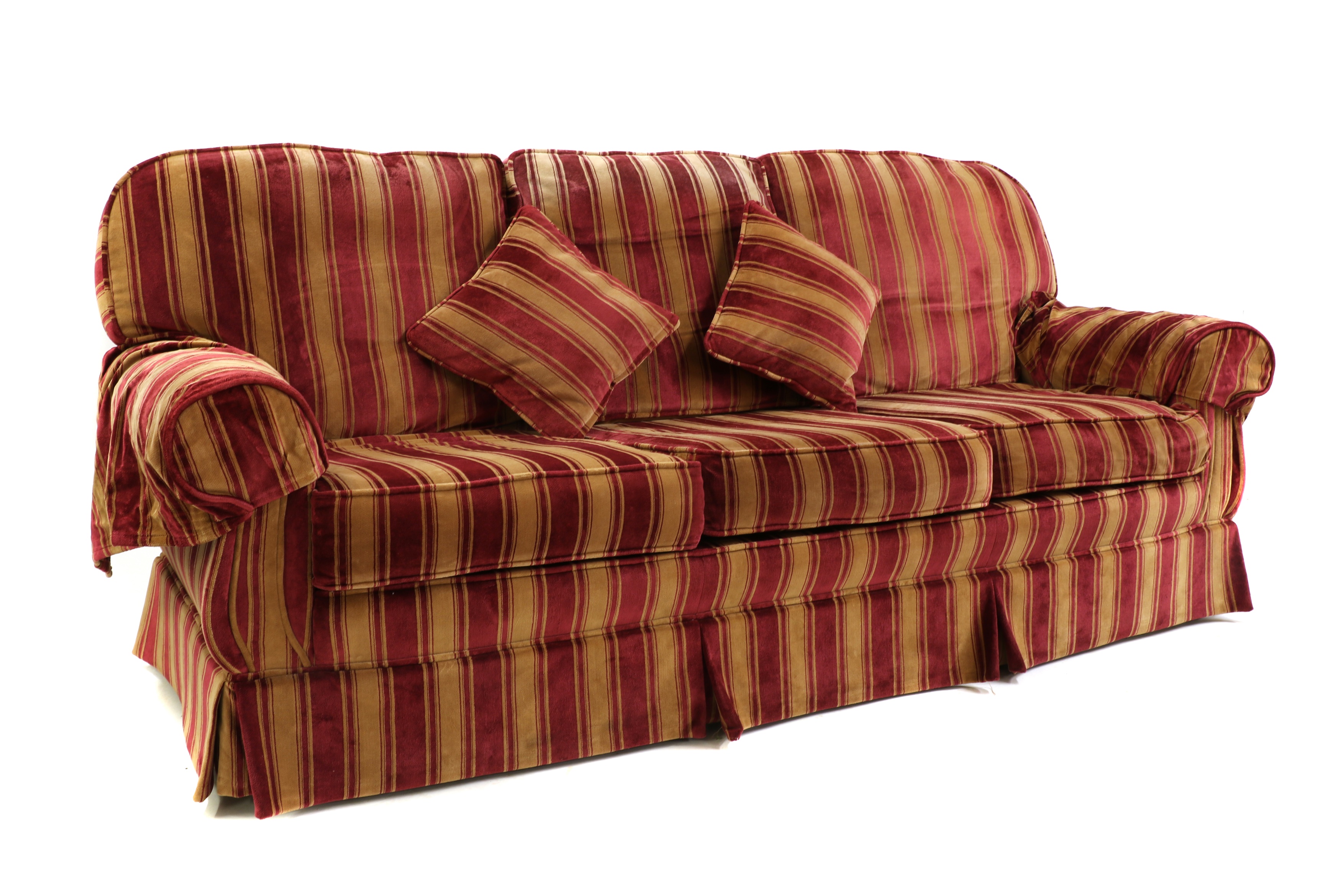 Lot 388 - A Peter Guild three seater settee,