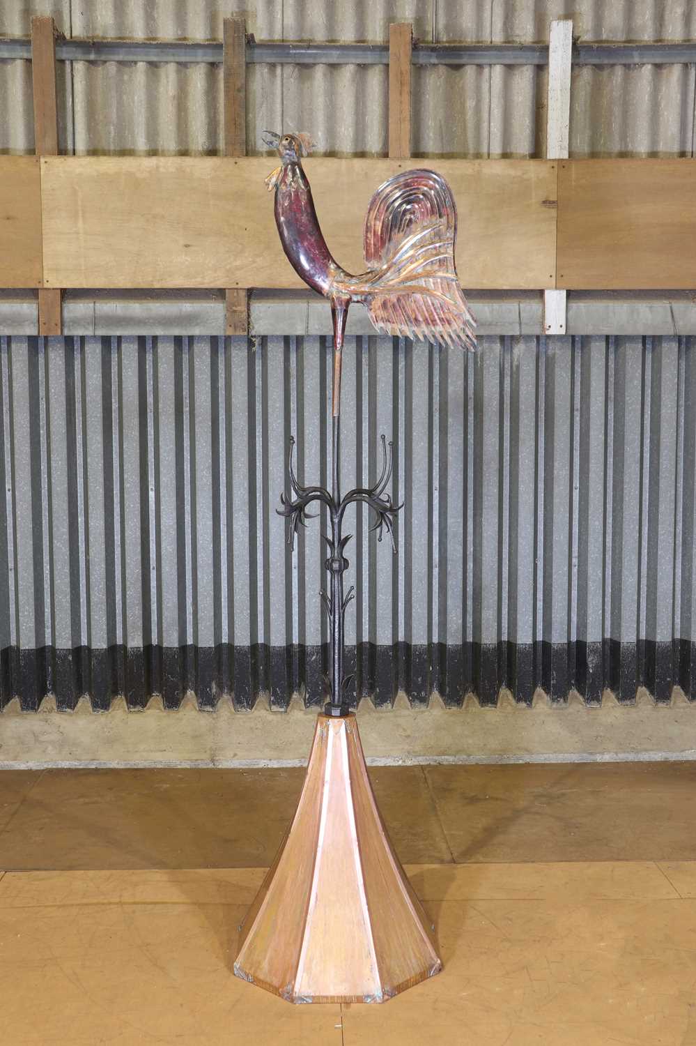 Lot 40 - A copper and iron lightning vane,