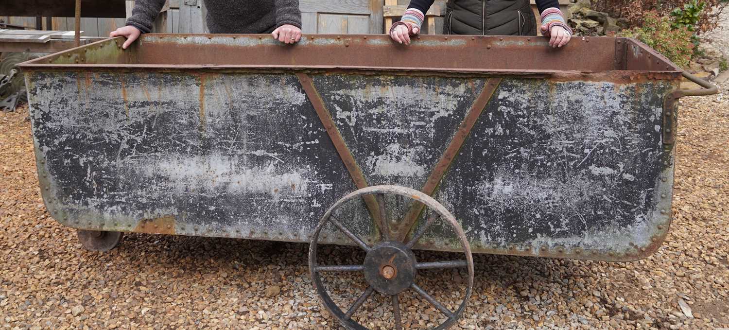 Lot 52 - An industrial mining cart repurposed as a