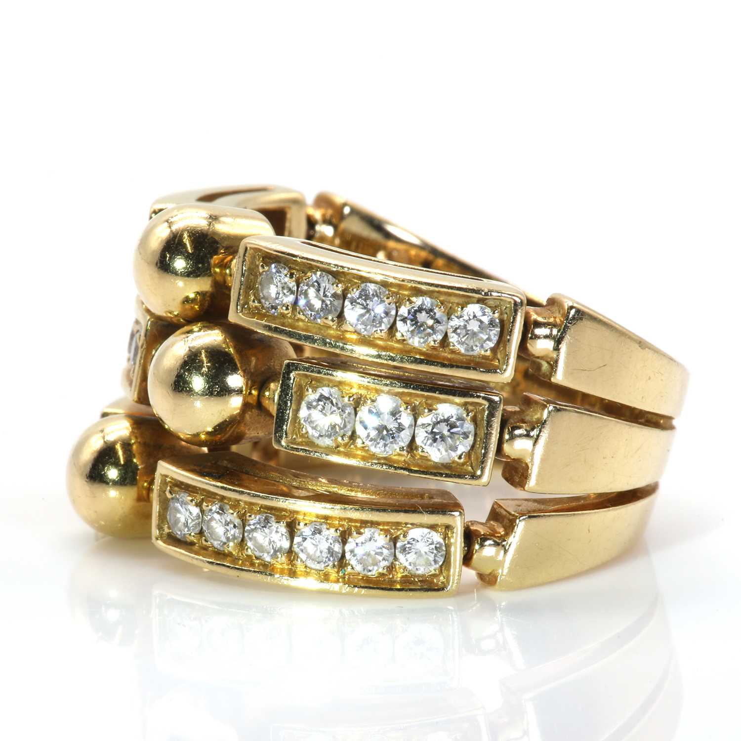 Lot 164 - A diamond set 'Allegra' ring, by Bulgari,