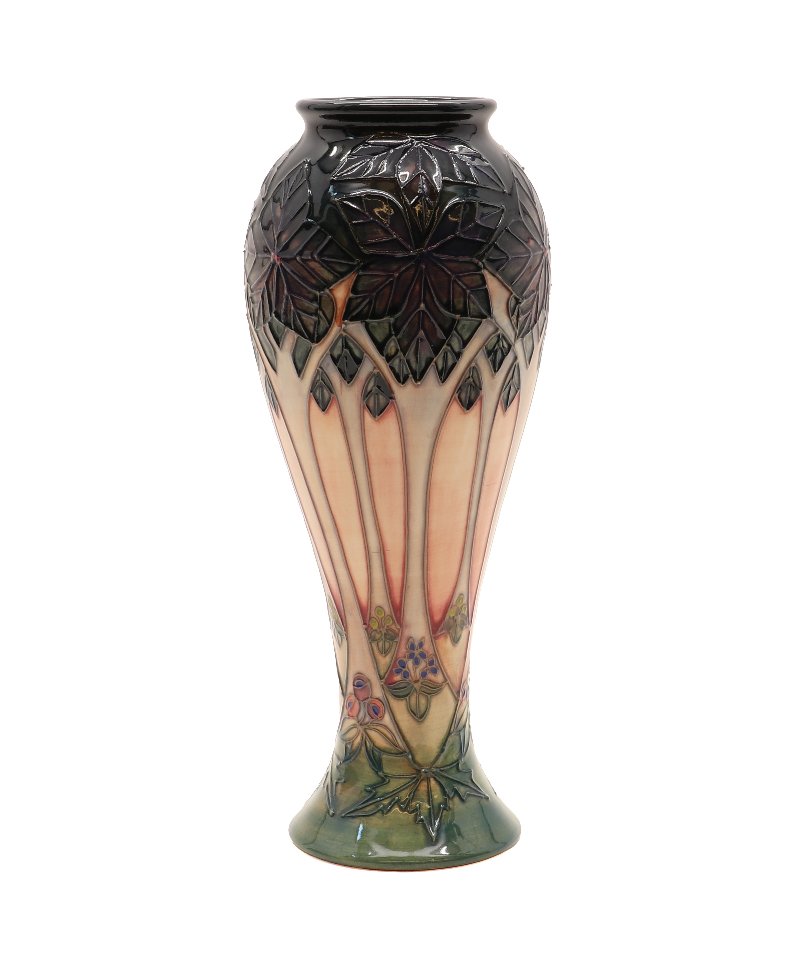 Lot 113 - A Moorcroft pottery 'Cluny' pattern vase