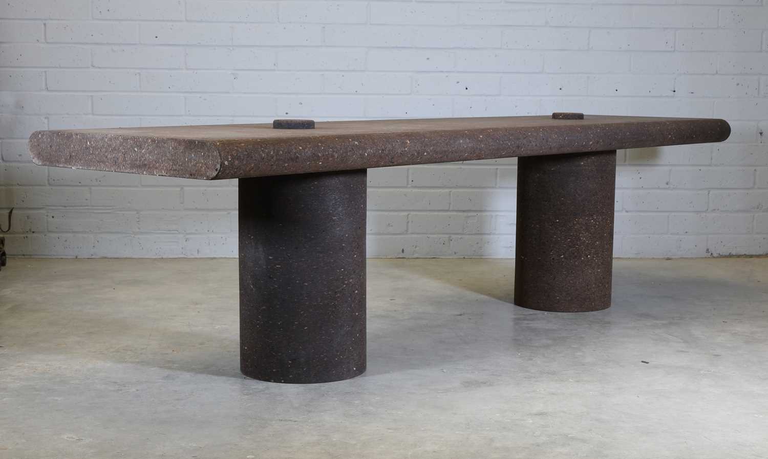 Lot 495 - A contemporary 'cork' dining table,