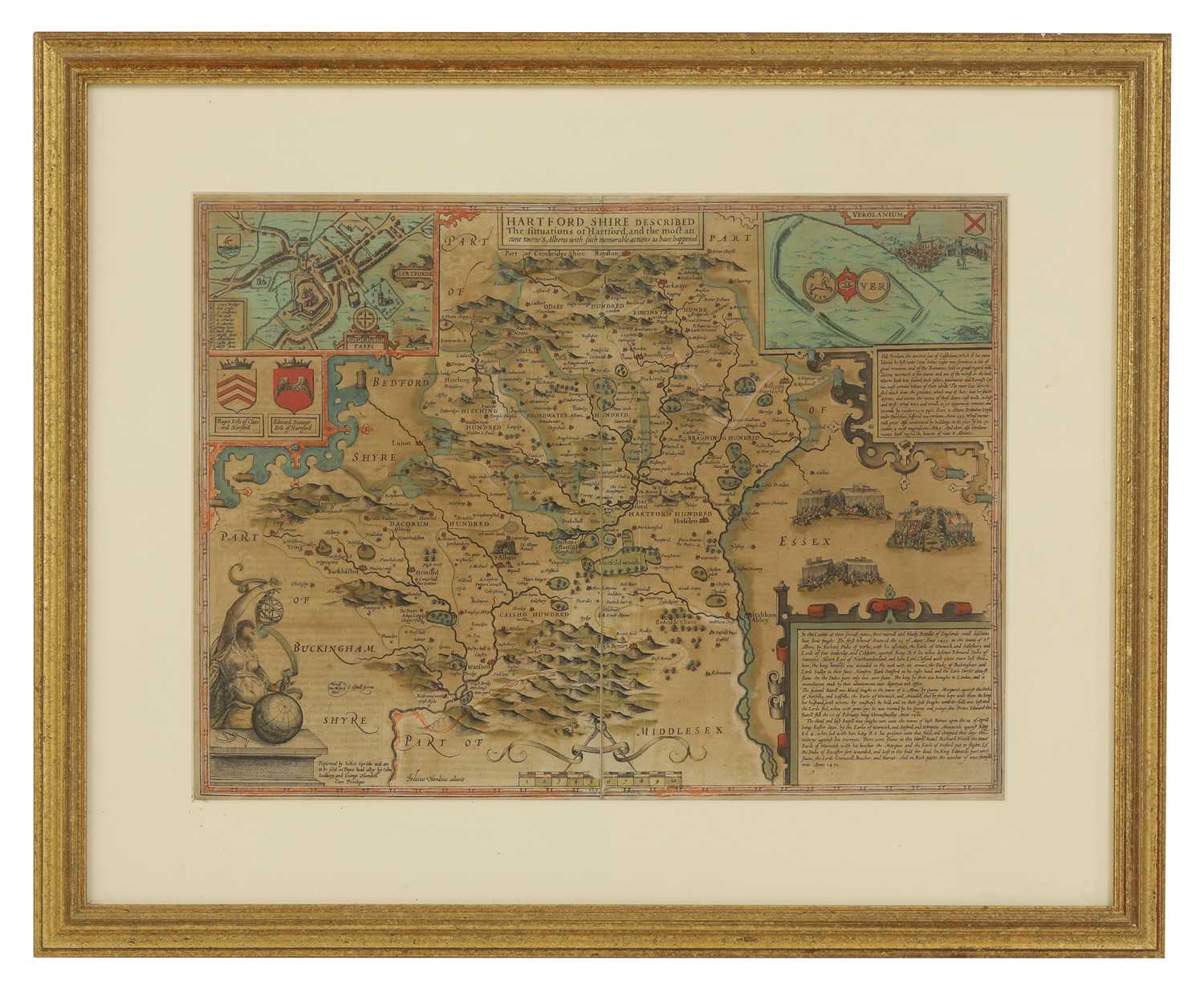Lot 3 - MAP- Hertfordshire- Speed, John: Hartford