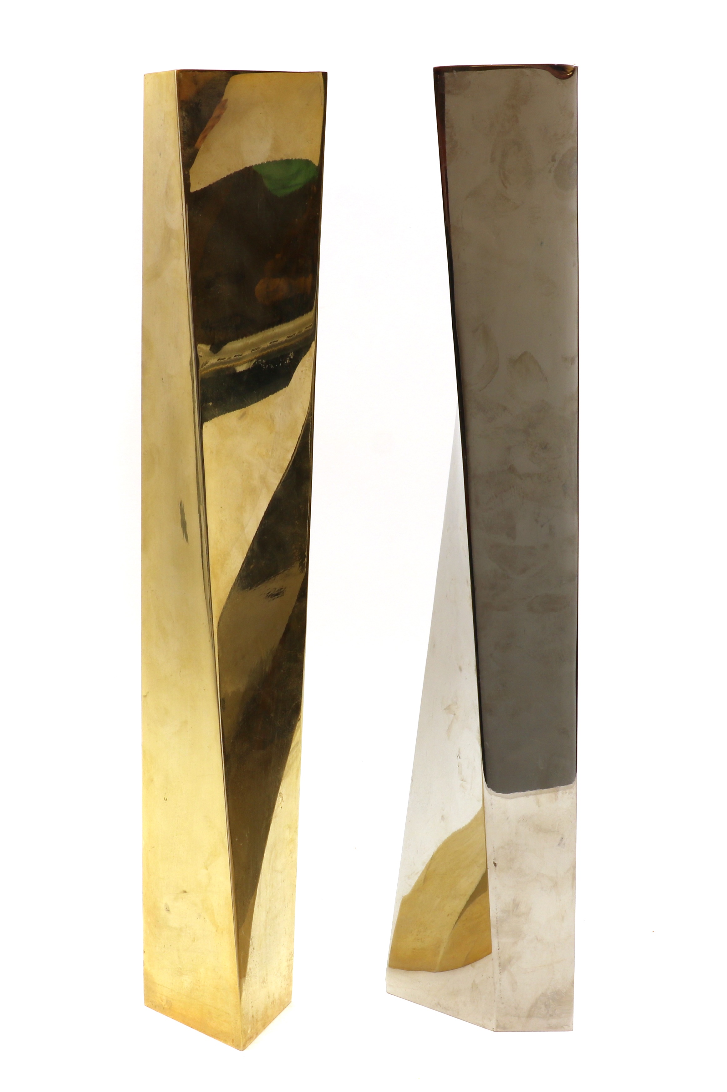 Lot 155 - Two Alessi Crevasse flower vases,