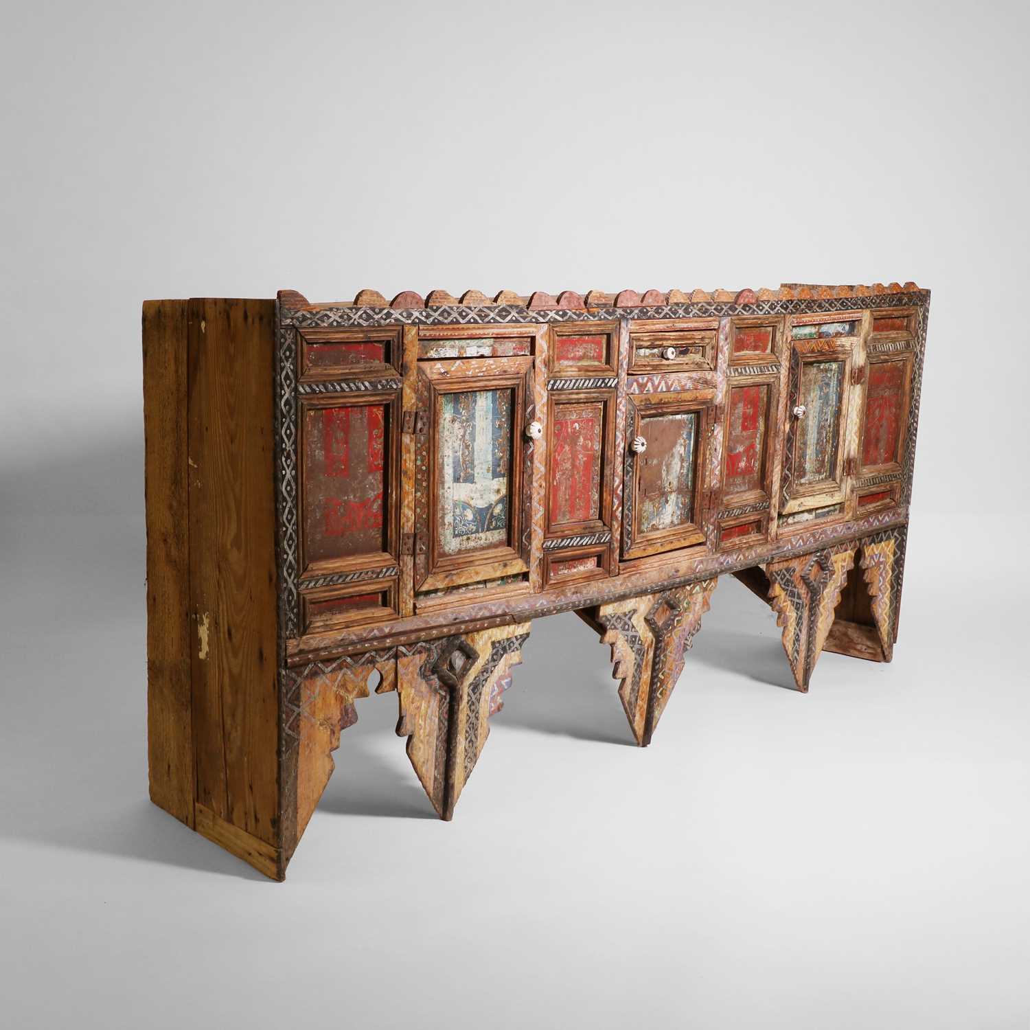 Lot 161 - A painted pine sideboard,