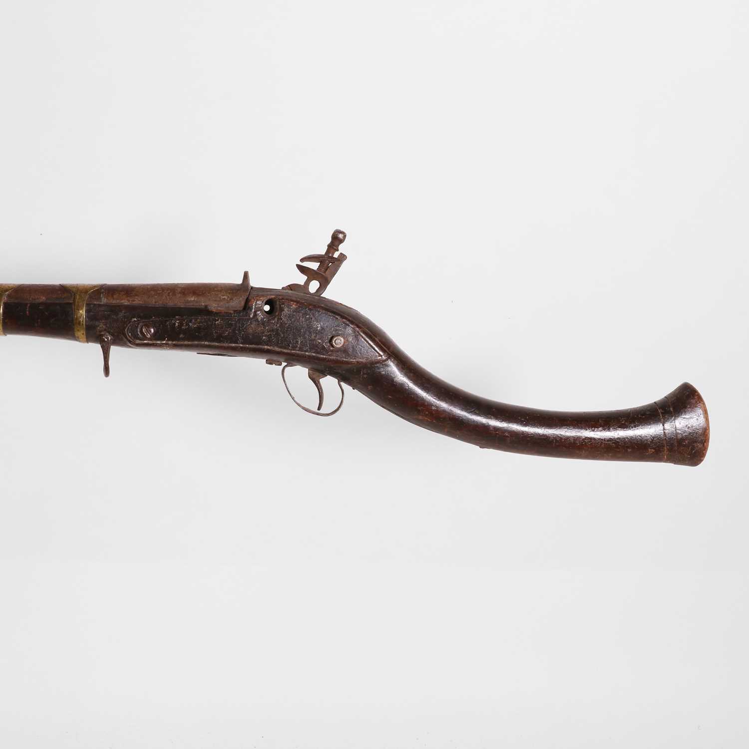 Lot 201 - A 10-bore flintlock musket,