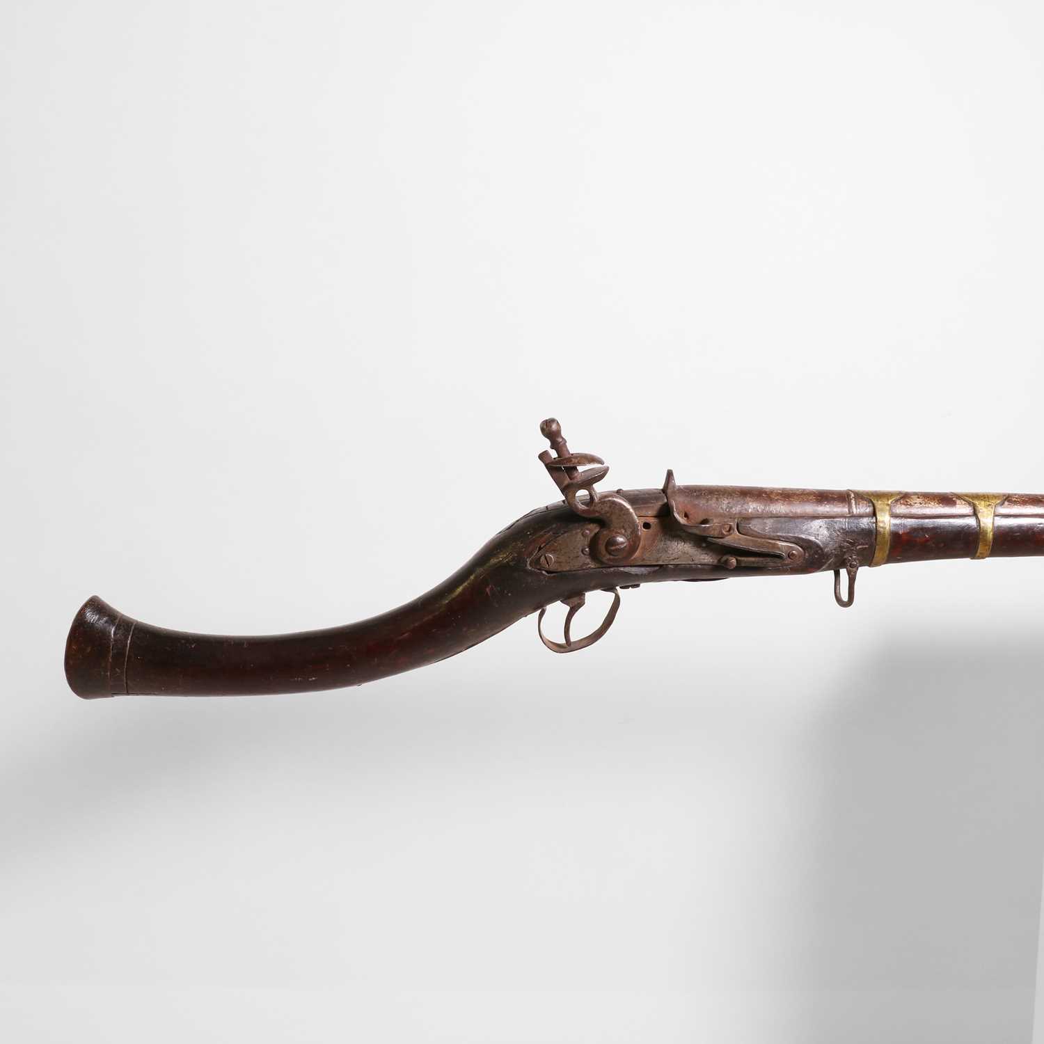 Lot 201 - A 10-bore flintlock musket,