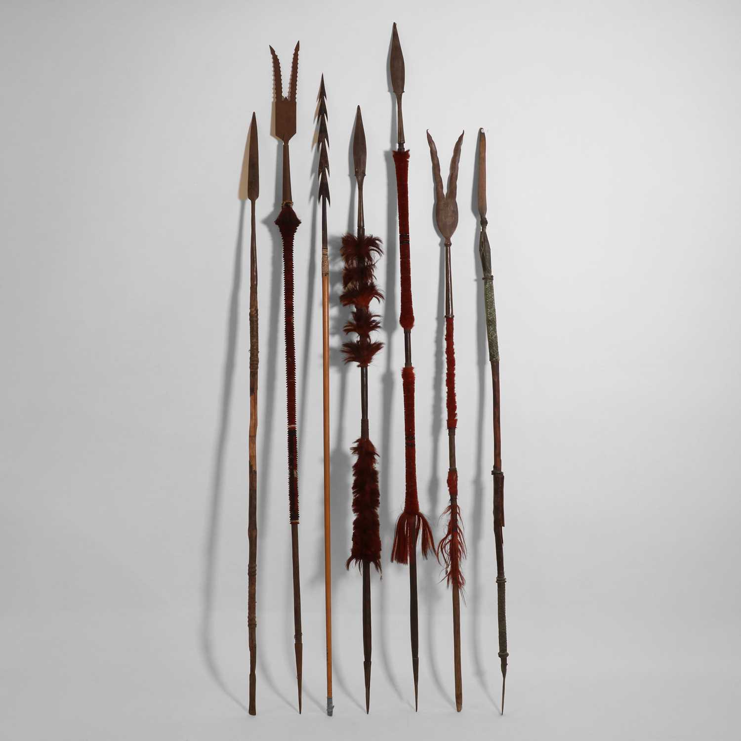 Lot 210 - A group of Naga spears,