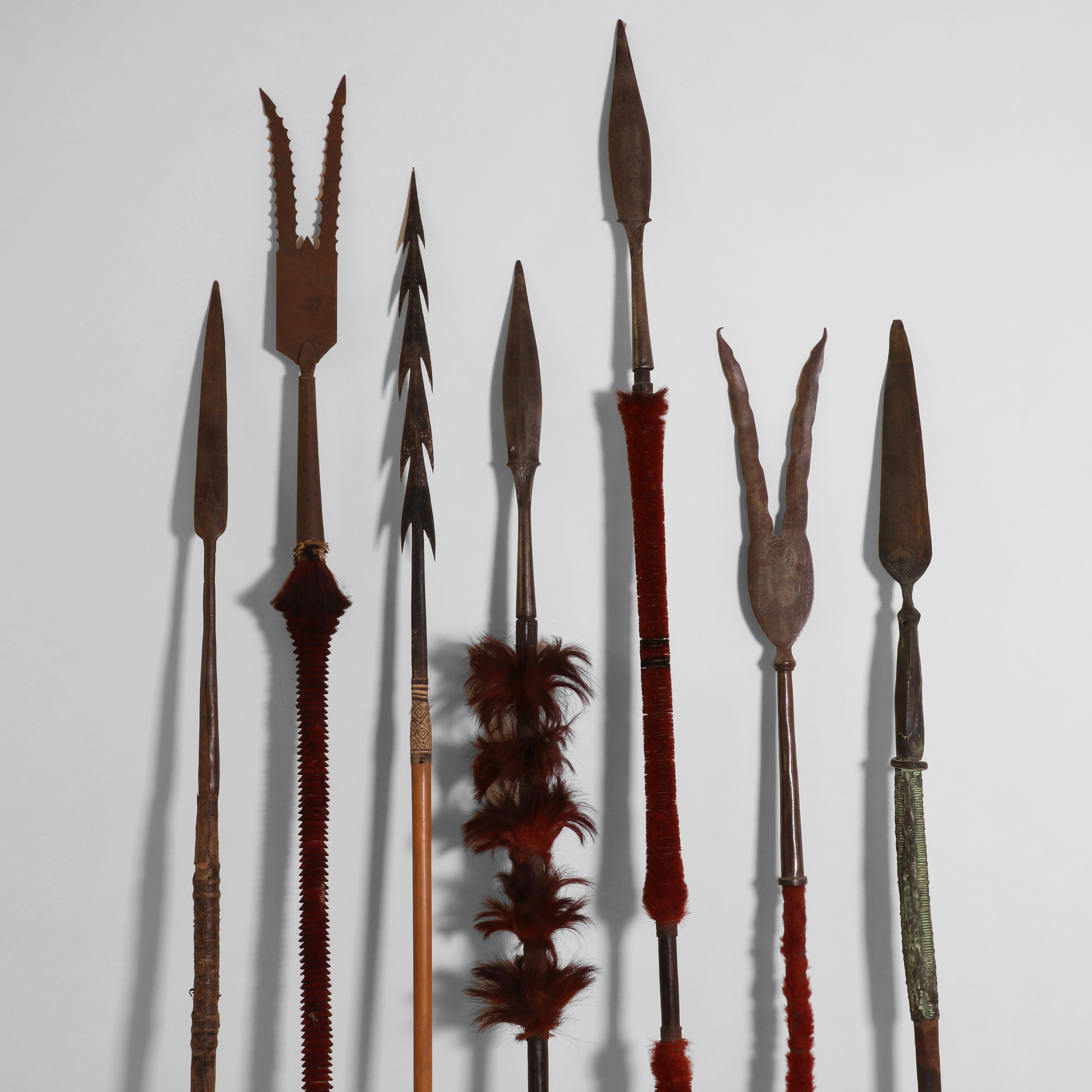 Lot 210 - A group of Naga spears,