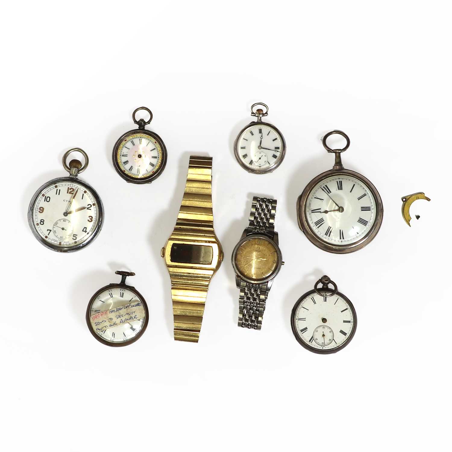 Lot 1433 - A group of pocket watches, fob watches and