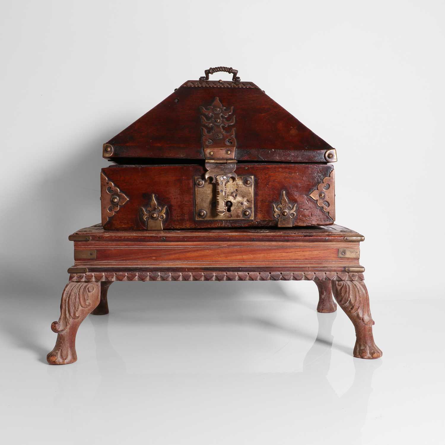 Lot 140 - A hardwood Nettur Petti or jewellery box,