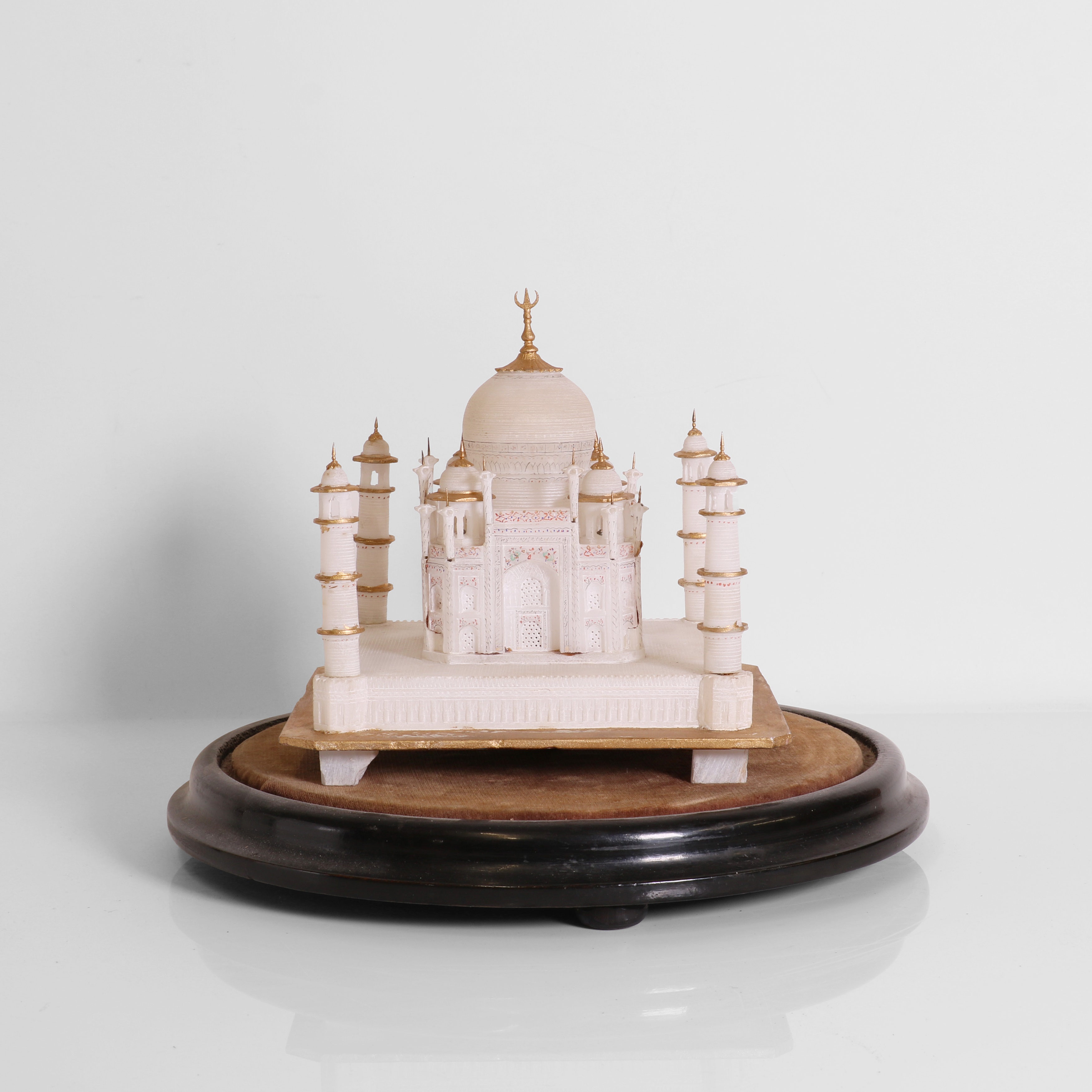 Lot 138 - A carved alabaster model of the Taj Mahal,