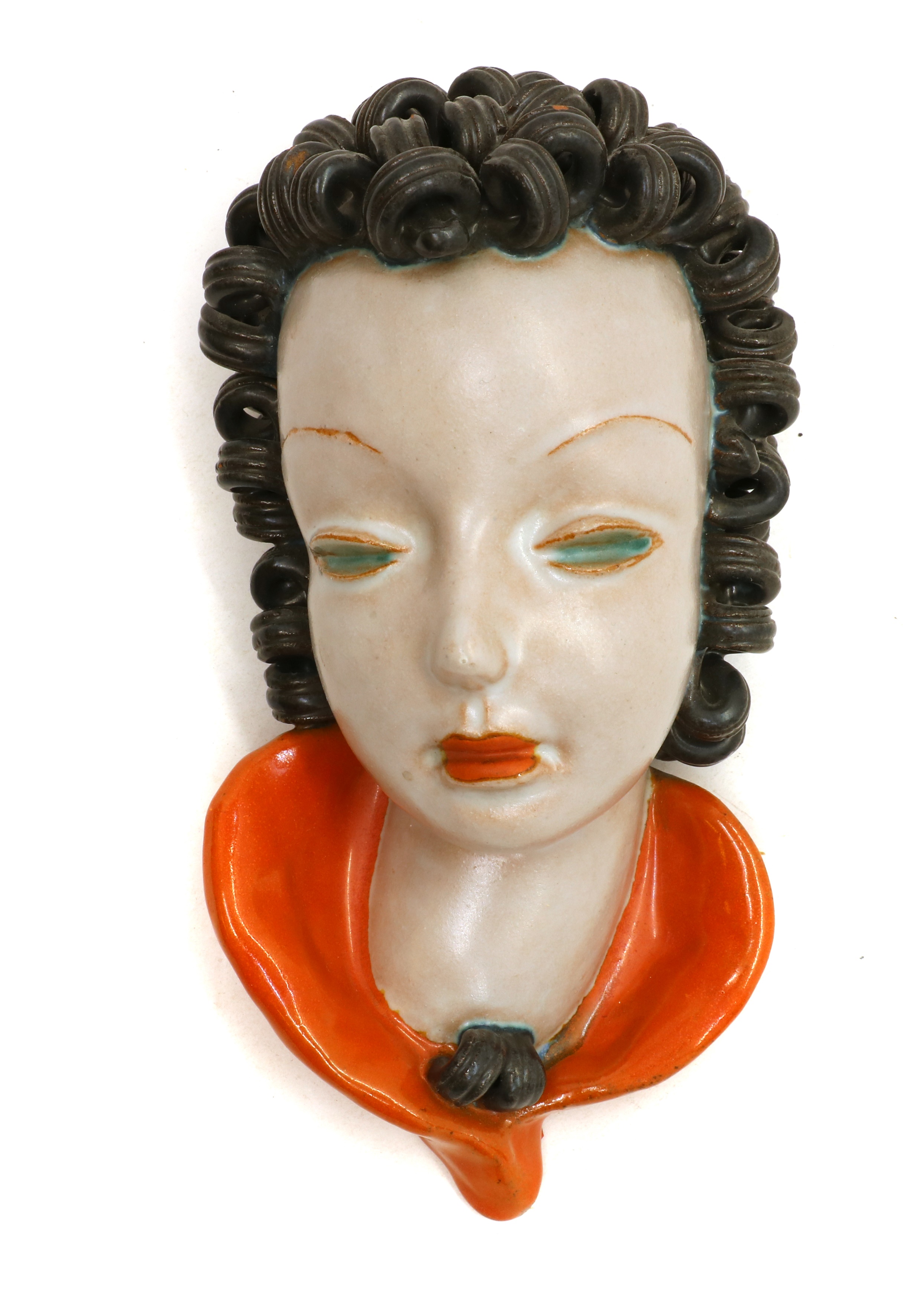 Lot 78 - A Goldscheider terracotta wall mask,