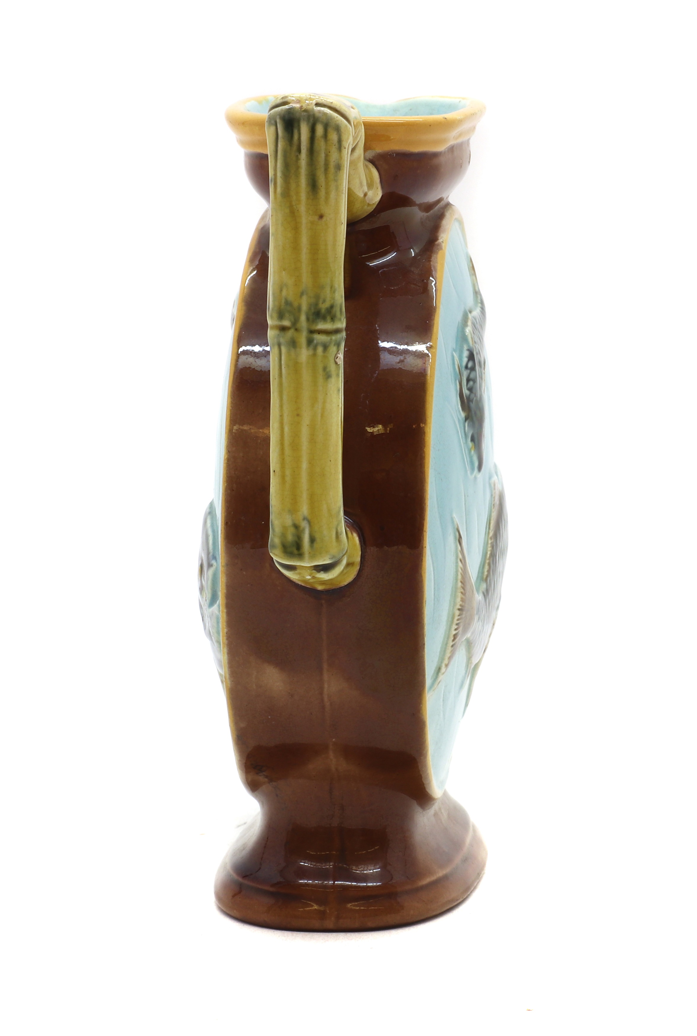 Lot 235 - A Joseph Holdcroft majolica moon flask,