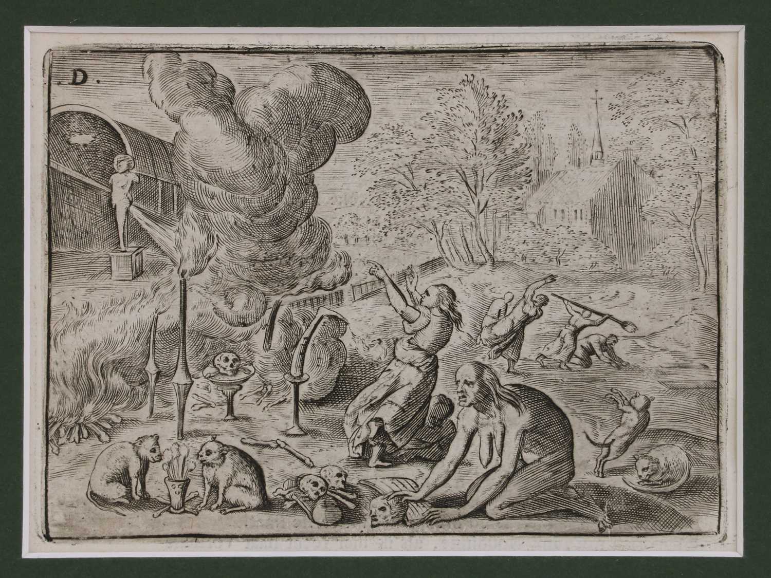 Lot 37 - A Dutch witchcraft copper engraving bookplate,
