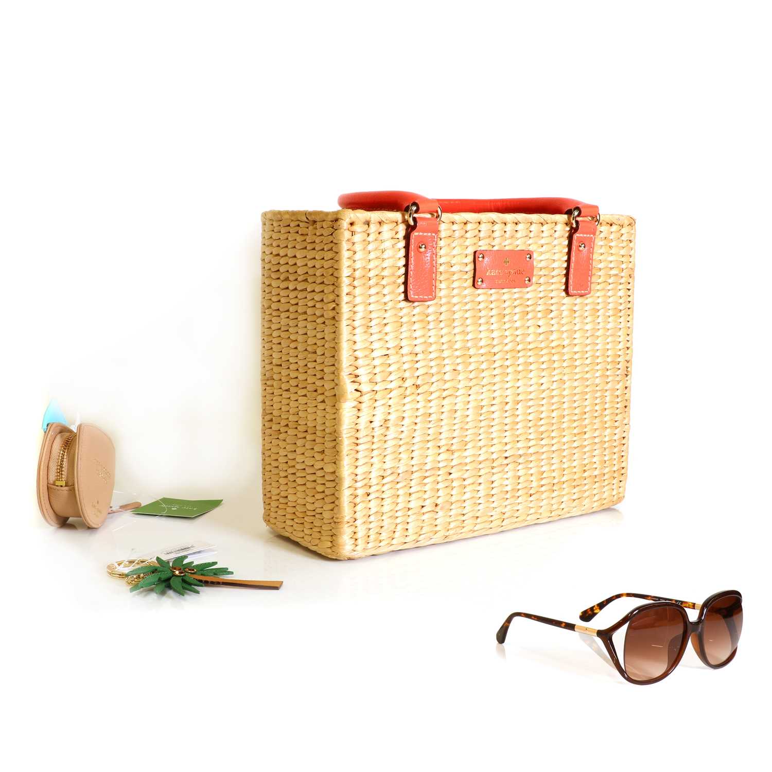 Lot 1586 - A Kate Spade wicker tote,