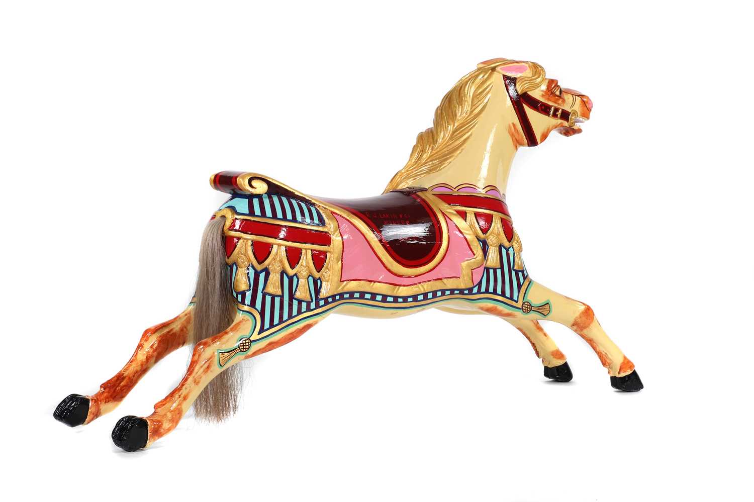 Lot 38 - A rare fairground carousel galloper horse by