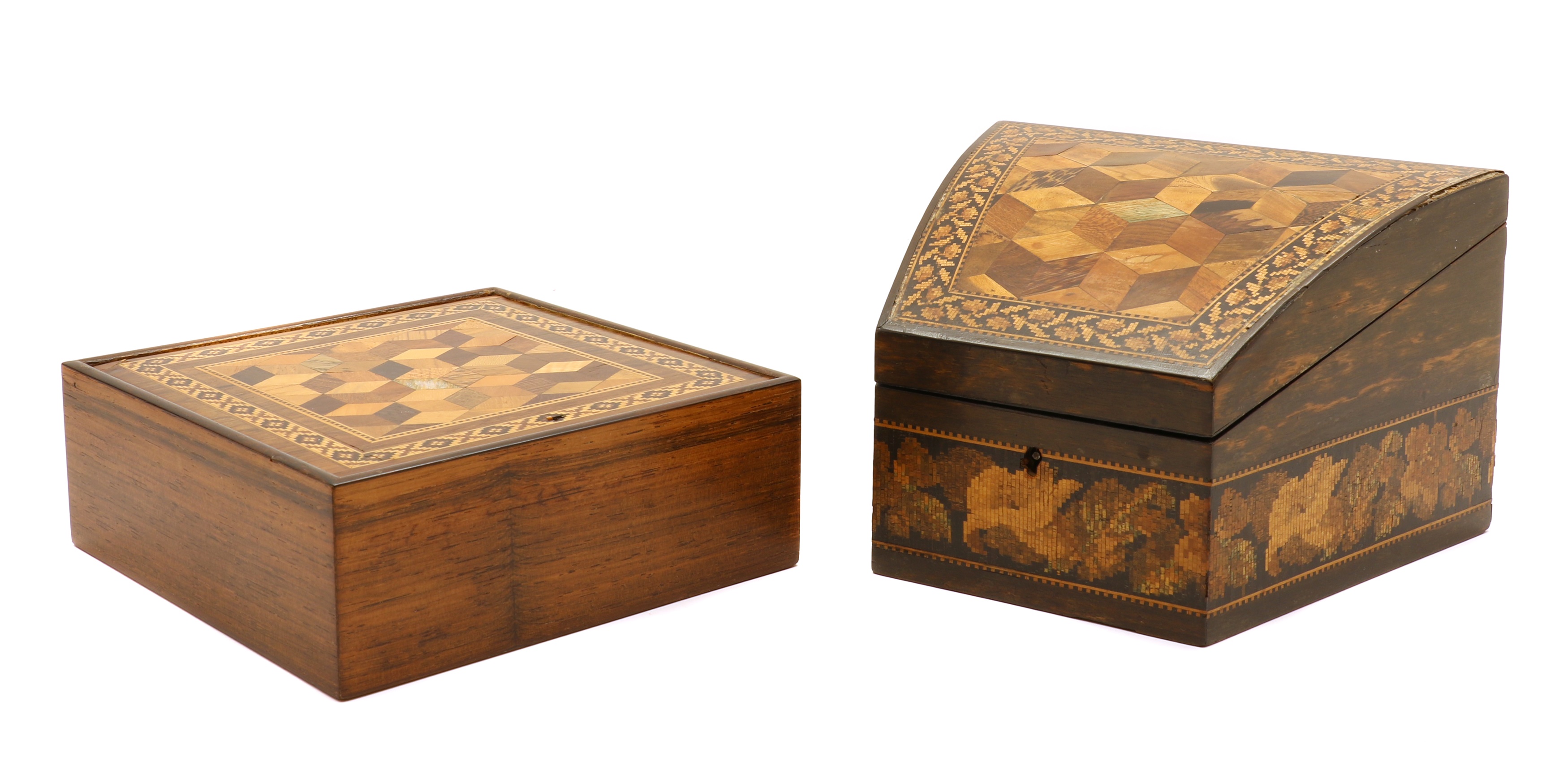 Lot 128 - Two Tunbridge Ware boxes