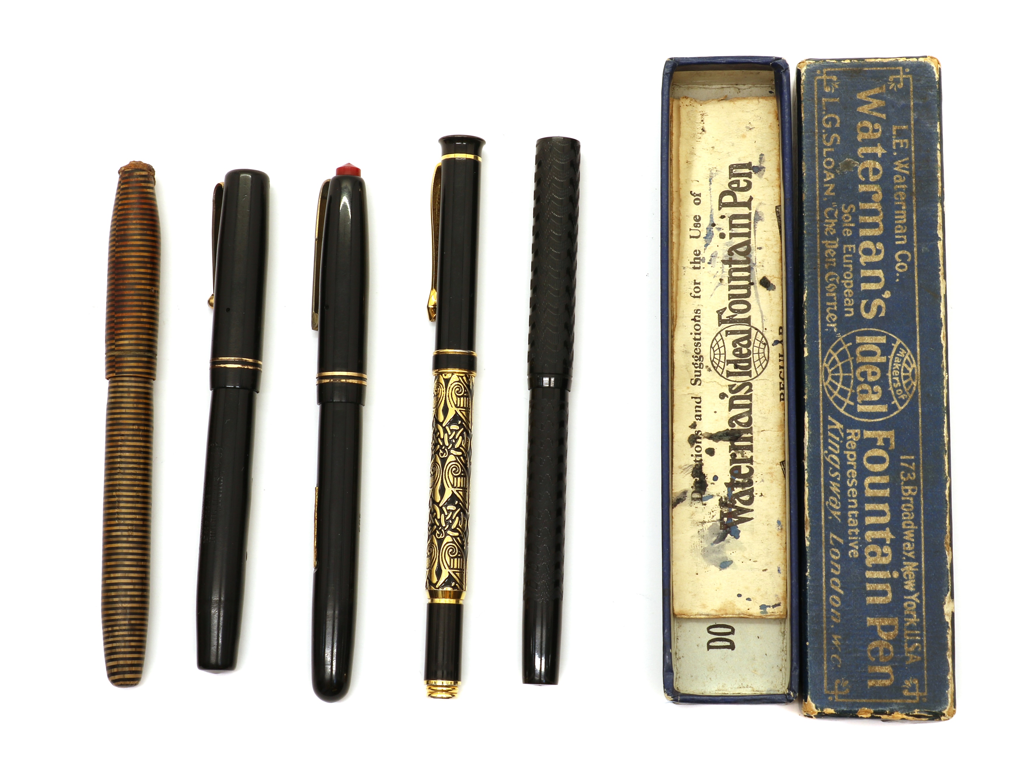 Lot 232 - A collection of fountain pens,