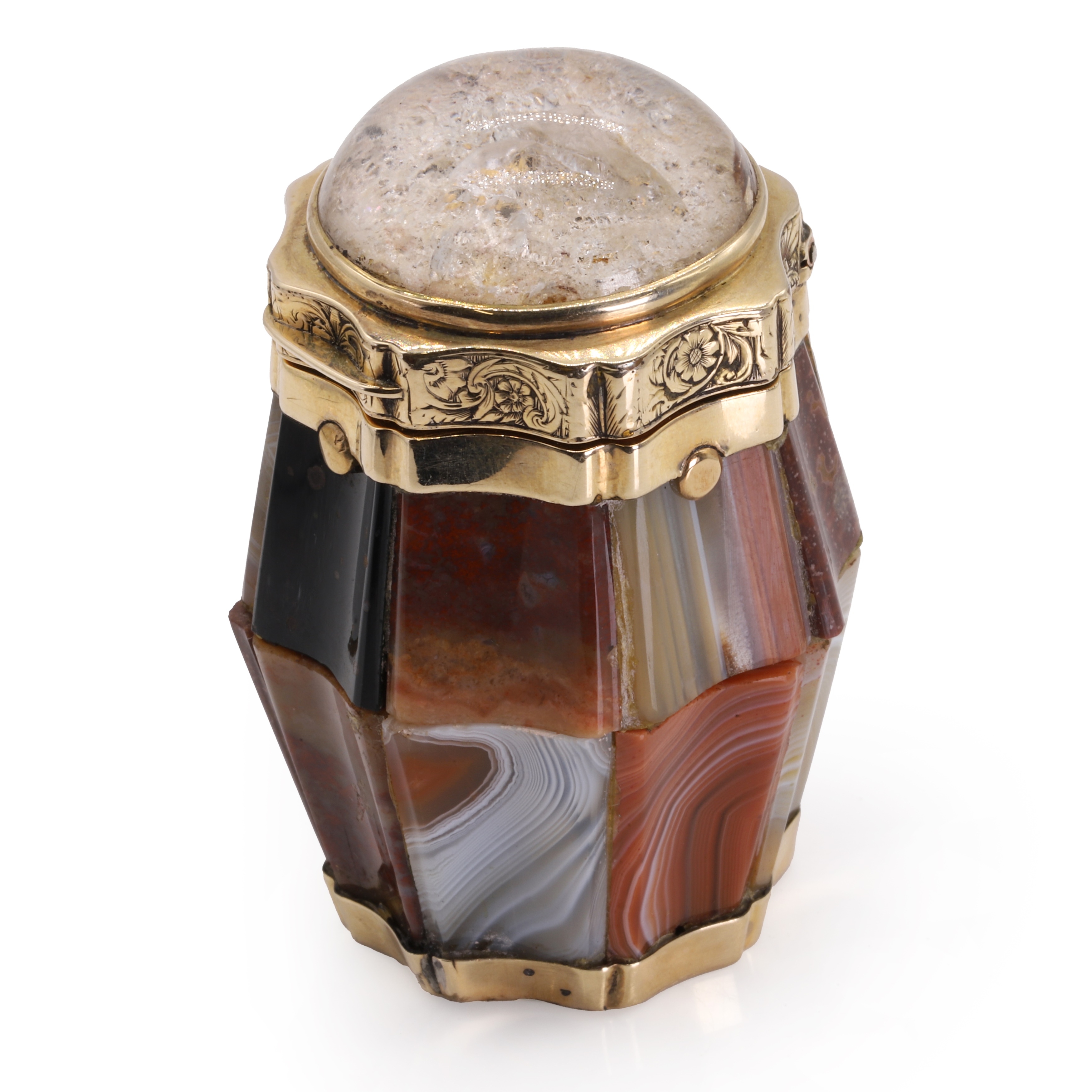 Lot 294 - A Scottish Victorian silver gilt agate