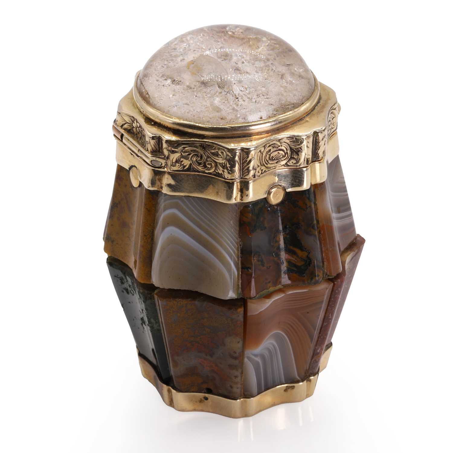 Lot 294 - A Scottish Victorian silver gilt agate