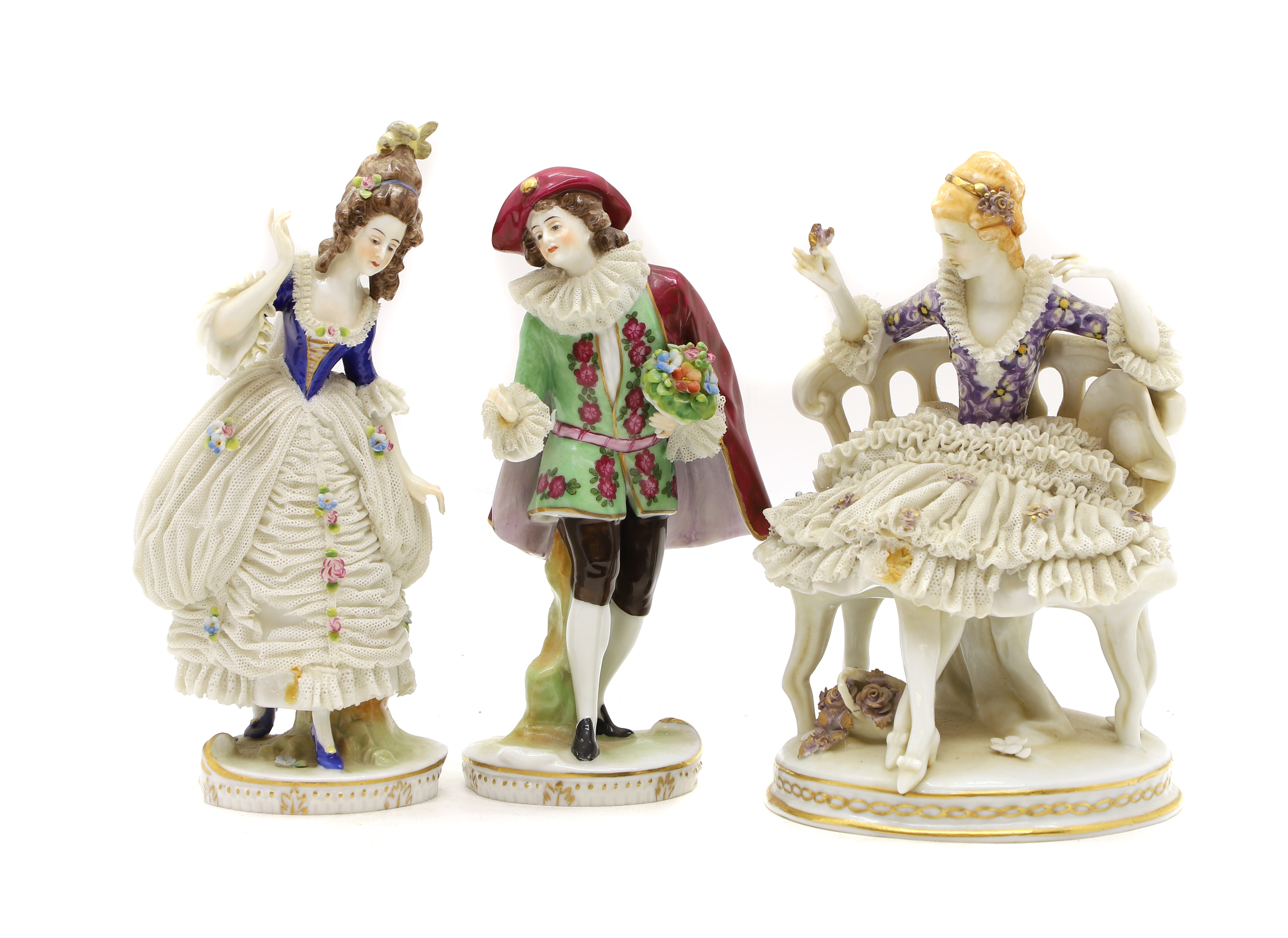 Lot 116 - A pair of German porcelain figures