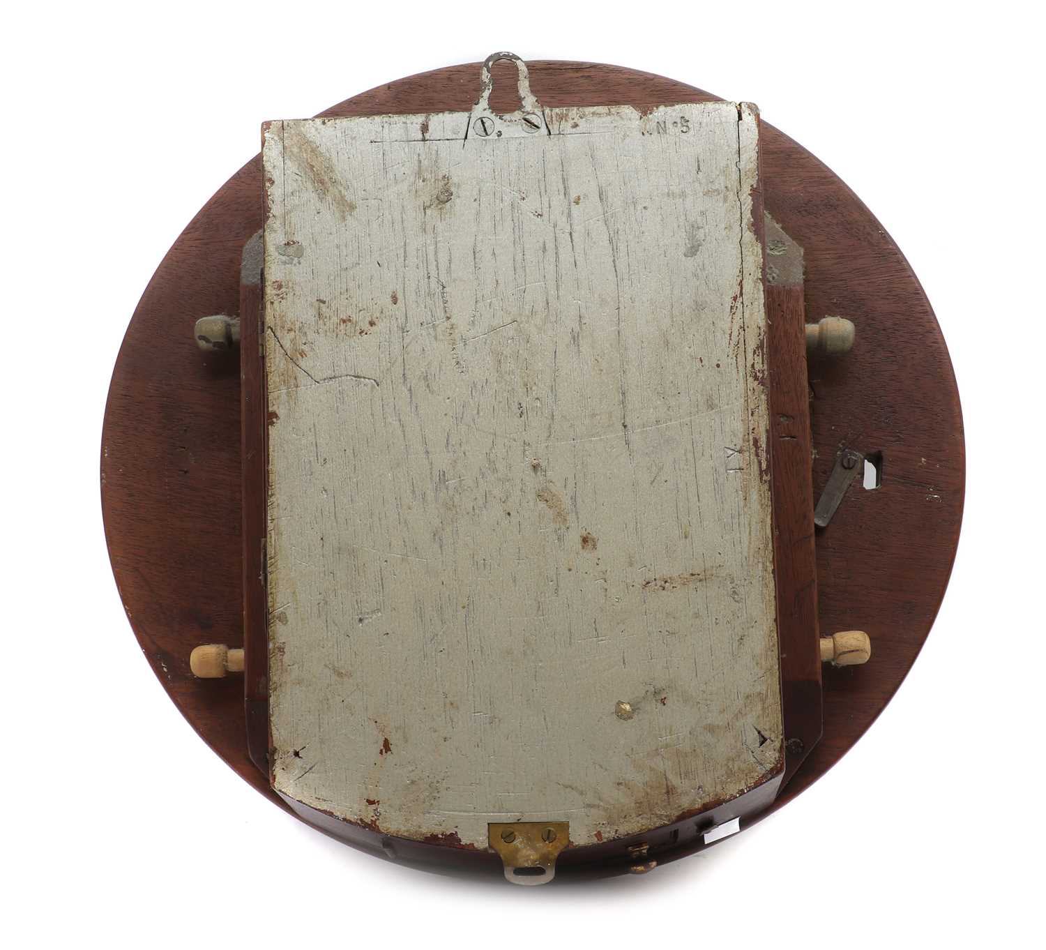 Lot 109 - A mahogany GPO wall clock,