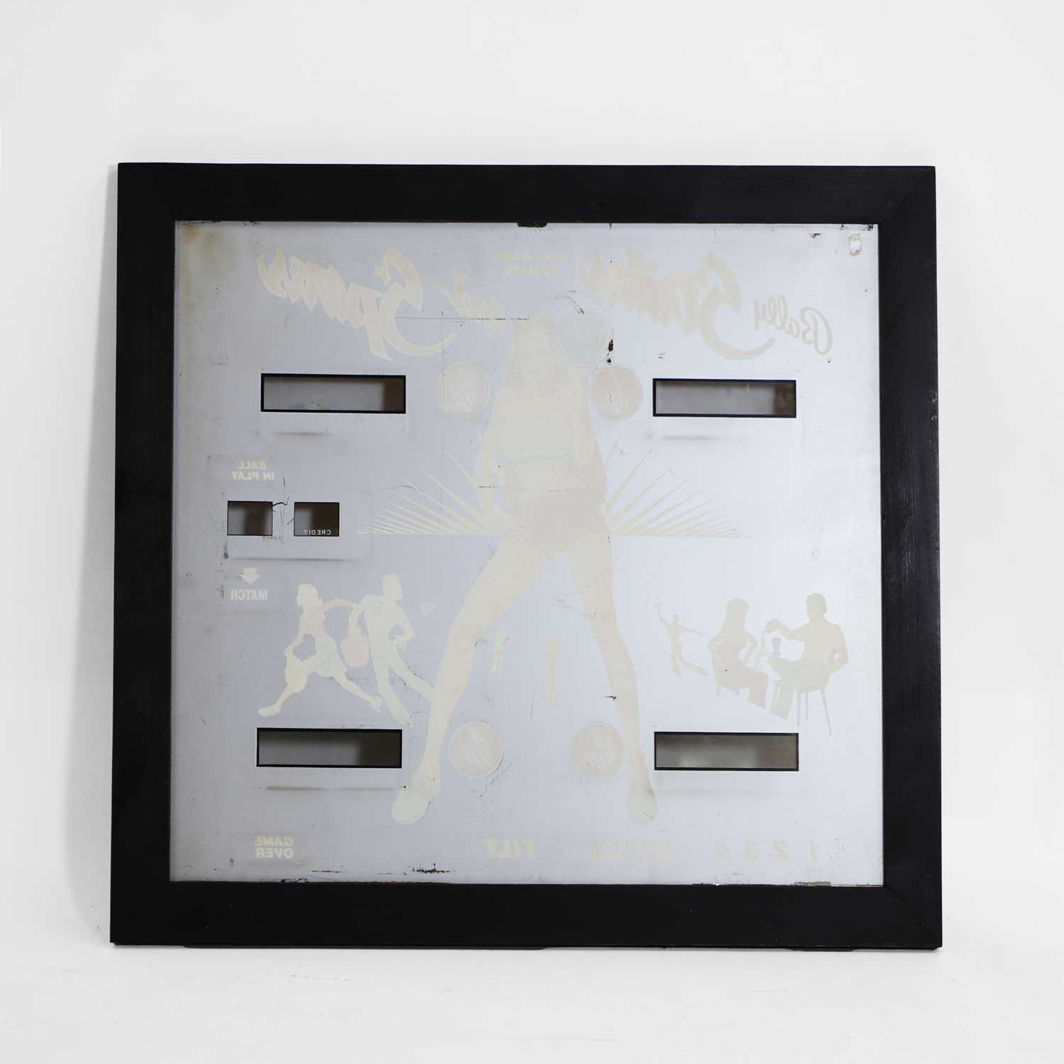 Lot 90 - A pinball machine back panel,