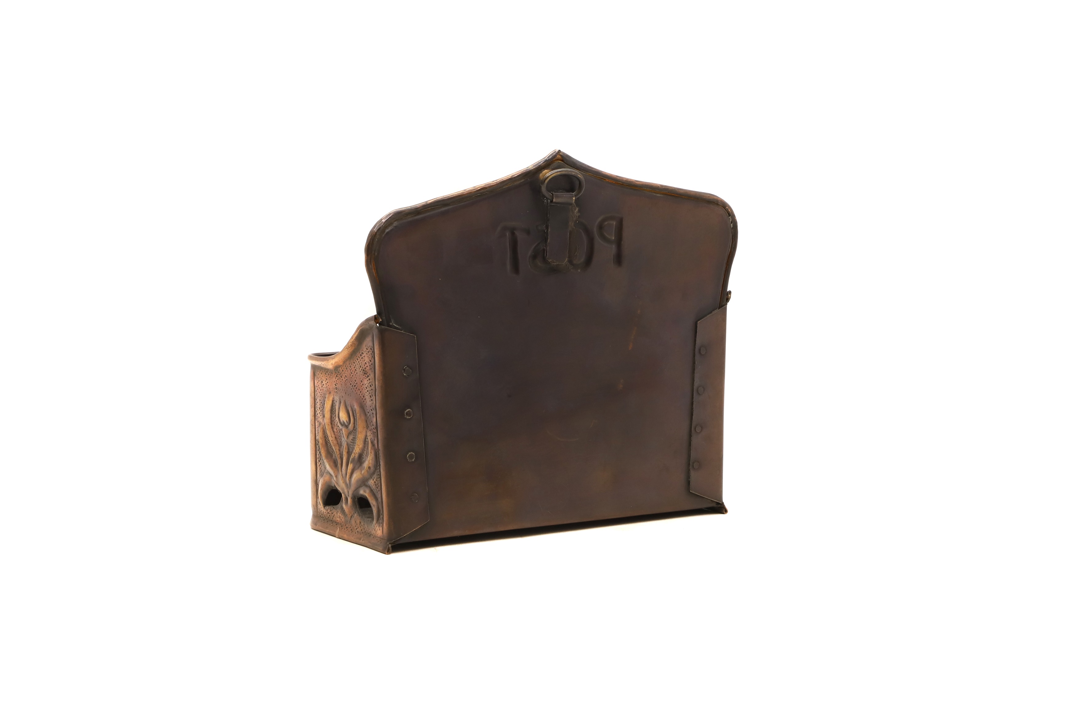 Lot 324 - A copper post box,
