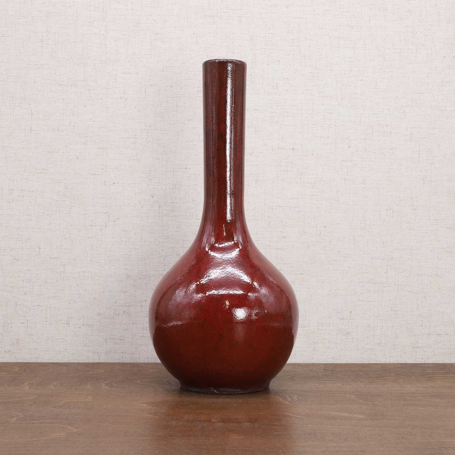 Lot 160 - A Chinese flambé glazed vase,