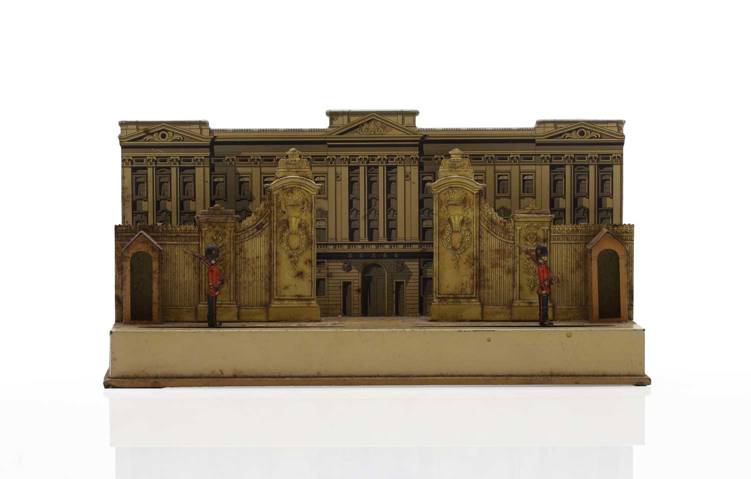 Lot 248 - A tin-plate clock work model of Buckingham